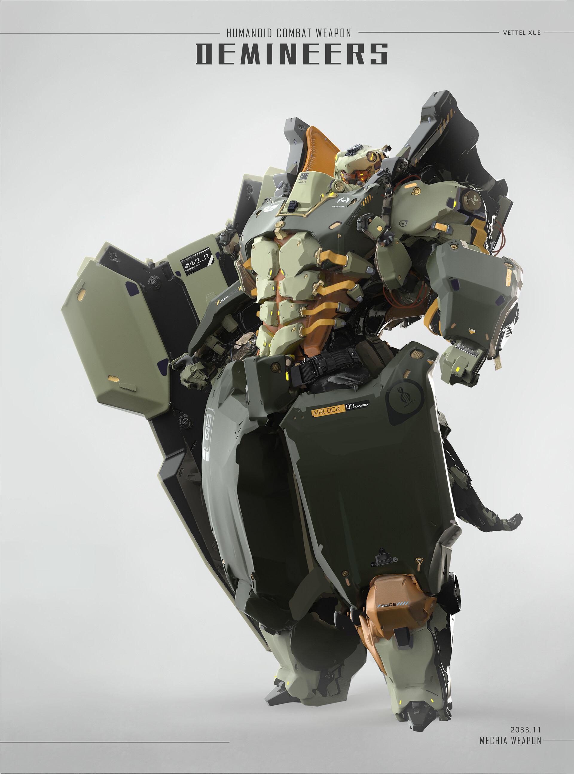 ArtStation - Demineers Mecha 防爆兵人形作战兵器