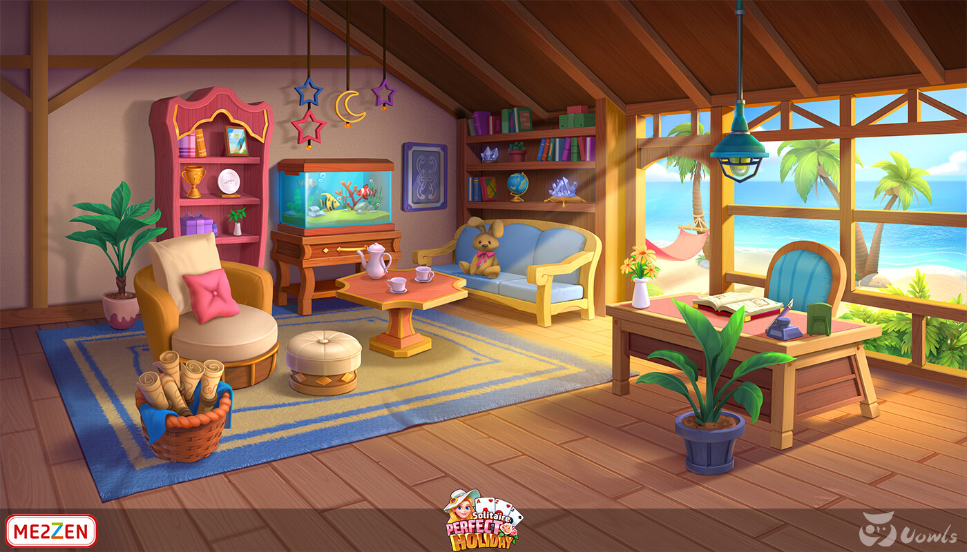 Game Art Outsourcing Studio - Concept Art, 2D & 3D Assets - Room set design