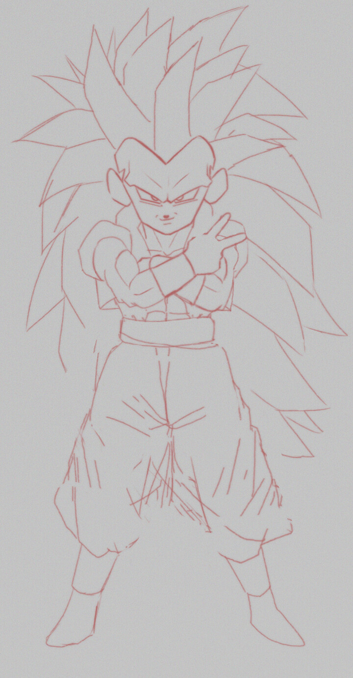 Gotenks Ssj3 Drawing