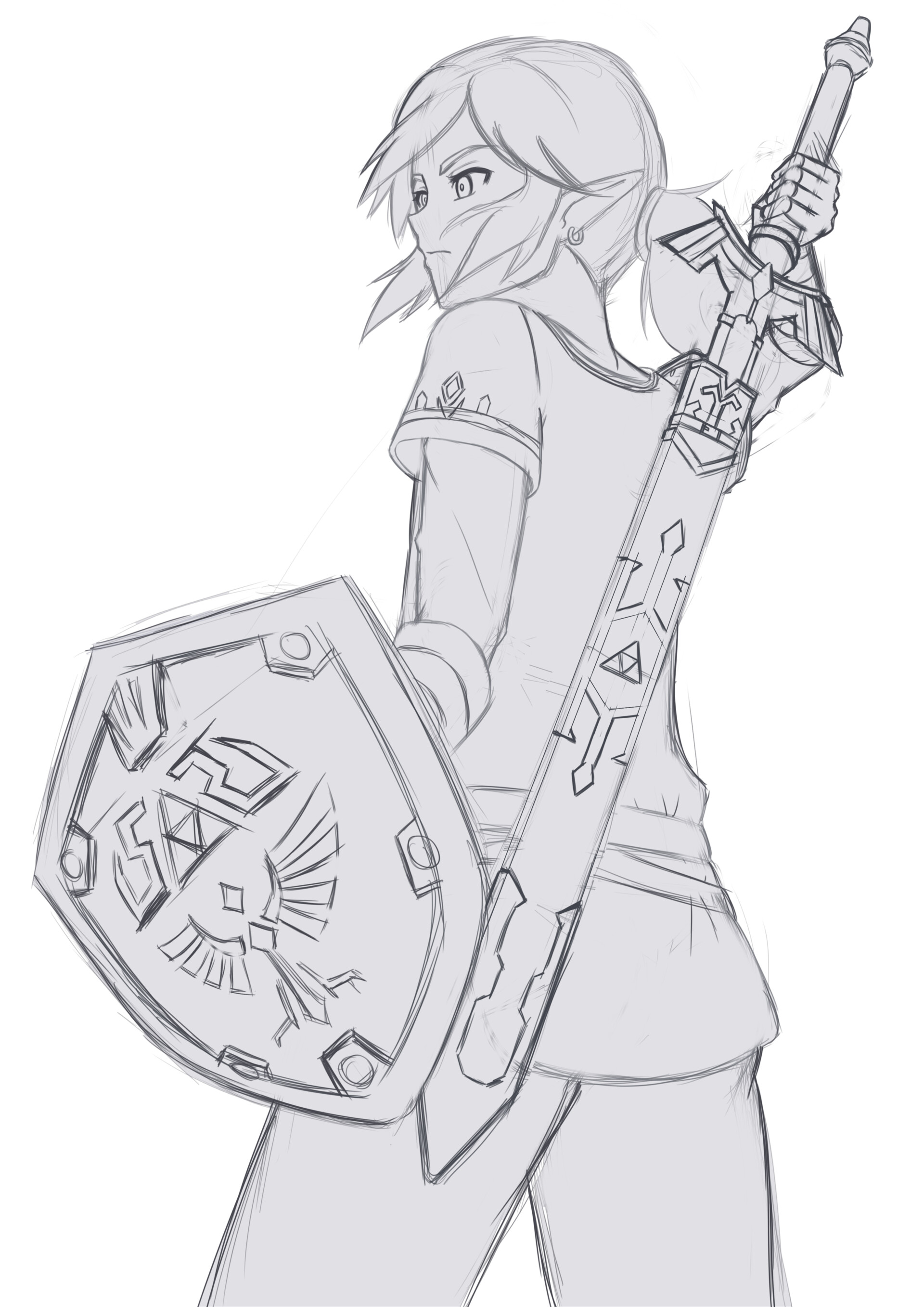 link coloring page botw