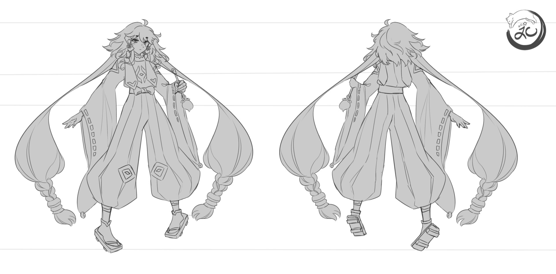 ArtStation - character turnaround (front and back)