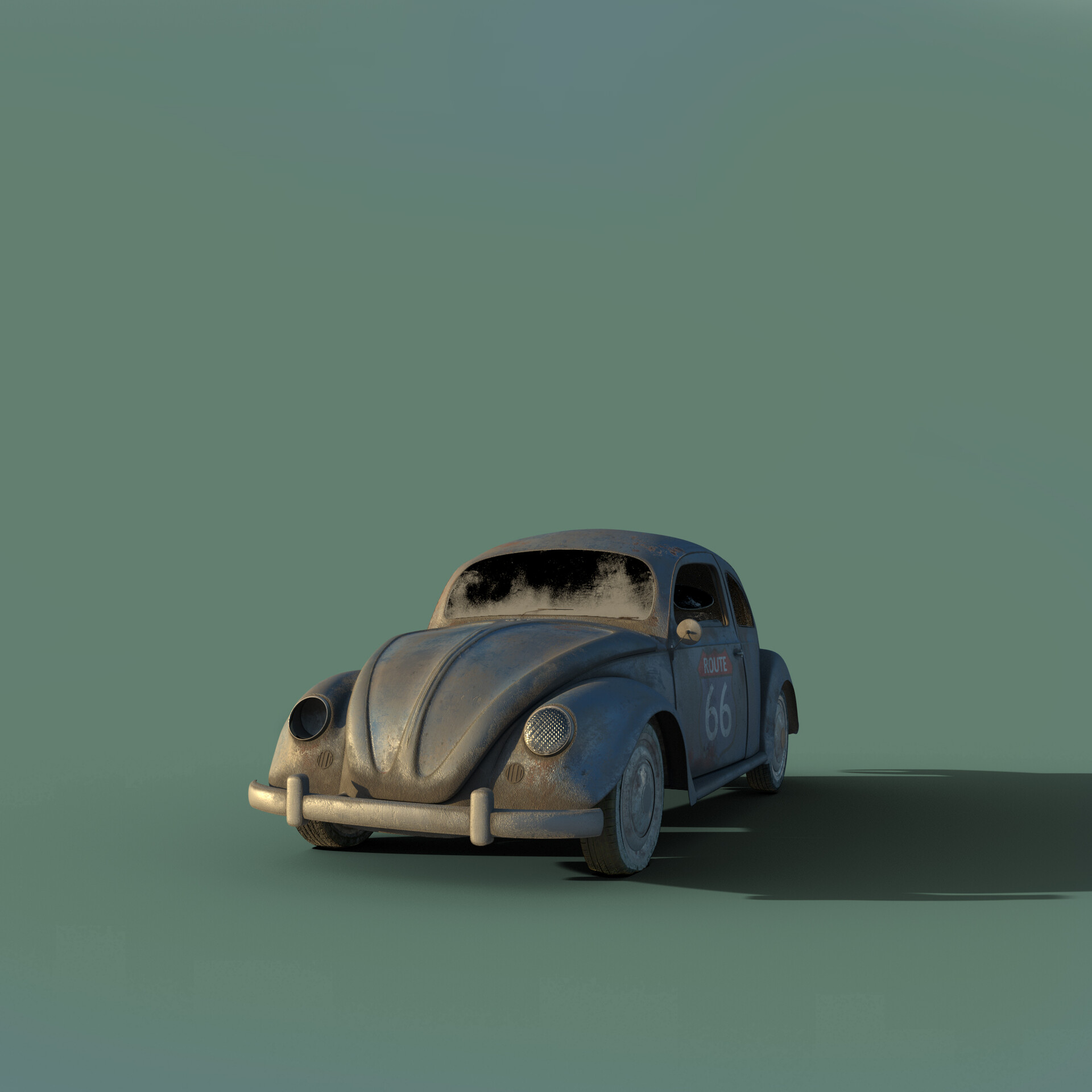 ArtStation - new texturing work volkswagen beetle