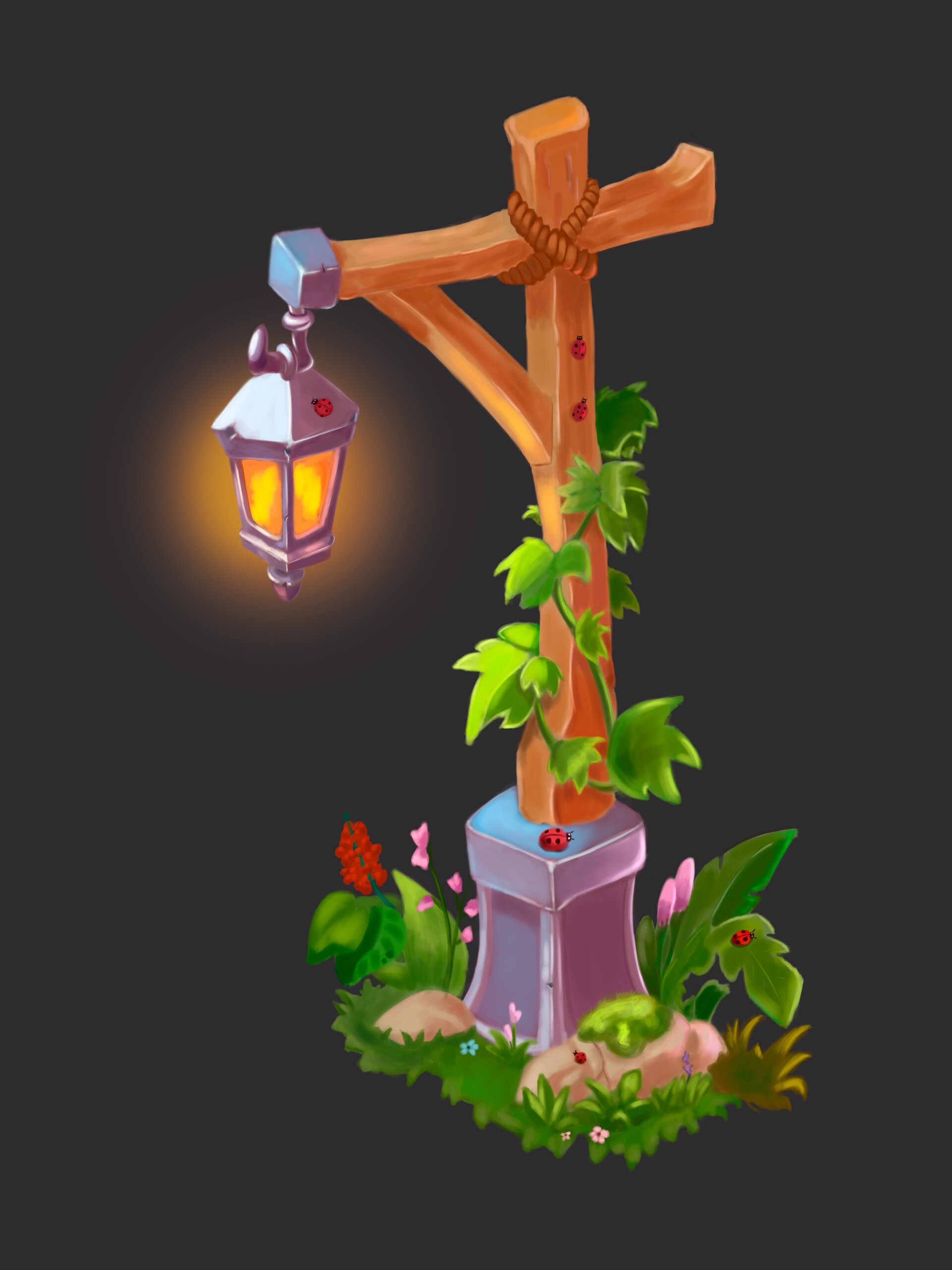 ArtStation - Cute lamp post
