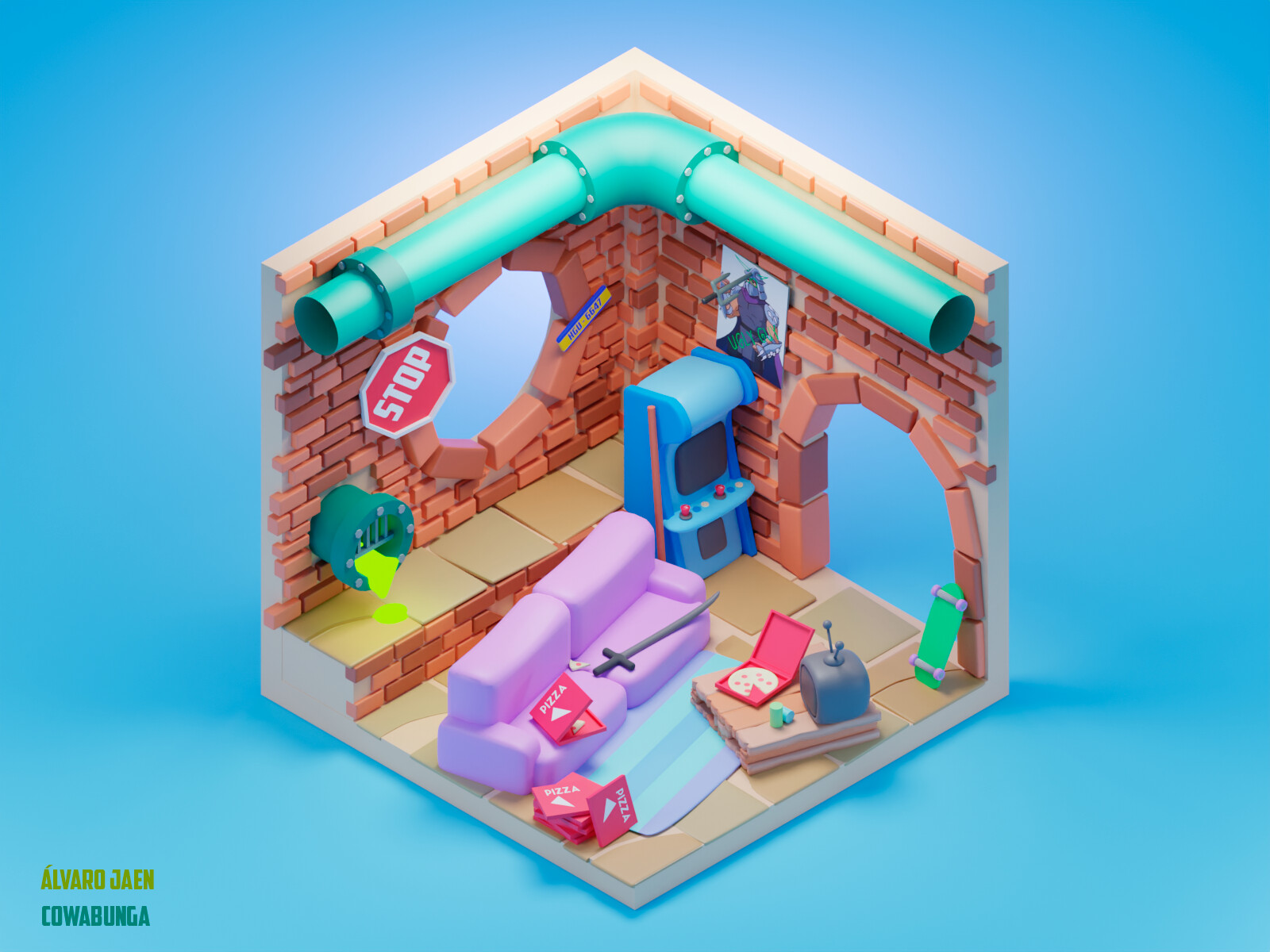 ArtStation - Ninja Turtle´s House