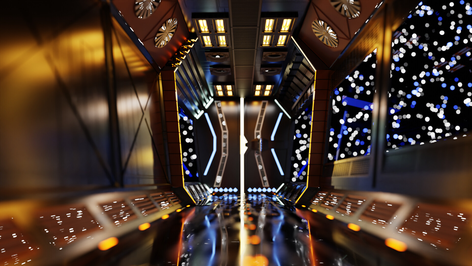 ArtStation - spaceship corridor