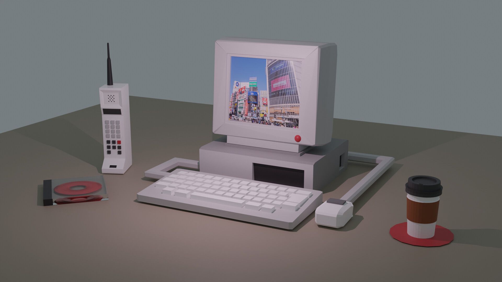 ArtStation - Retro Computer Setup