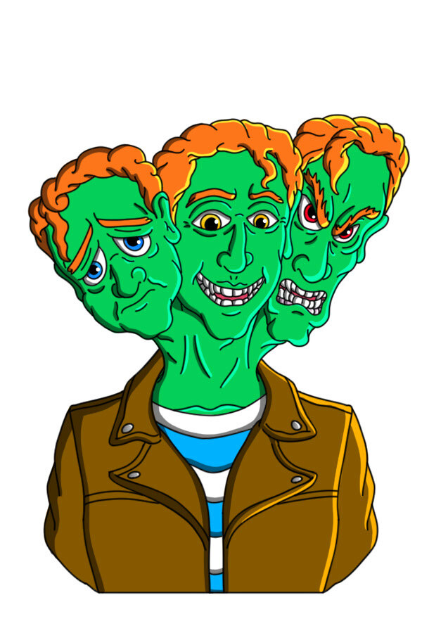 ArtStation - “Polycephaly” Sticker Design