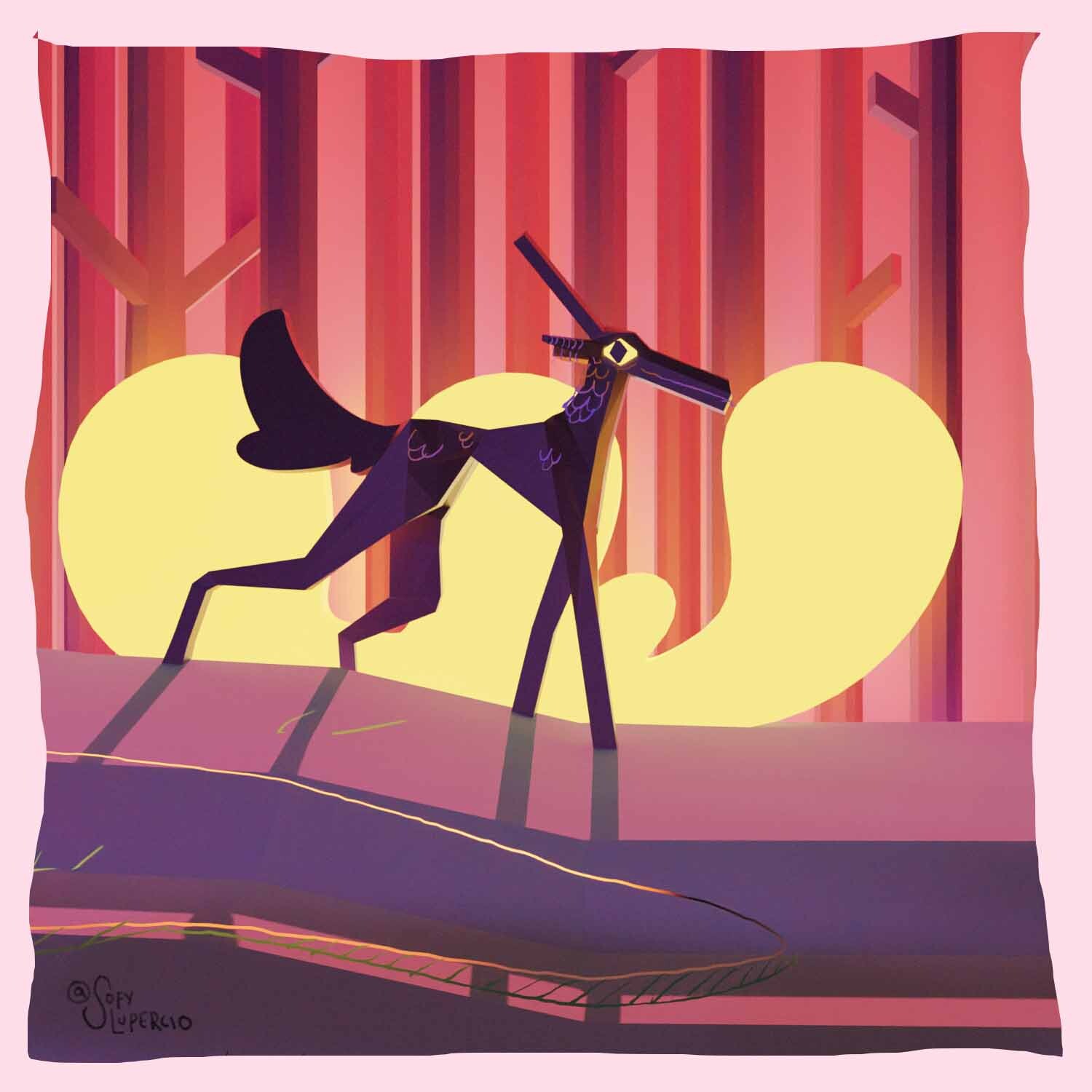 ArtStation - Lobito en bosque - 3D modeling