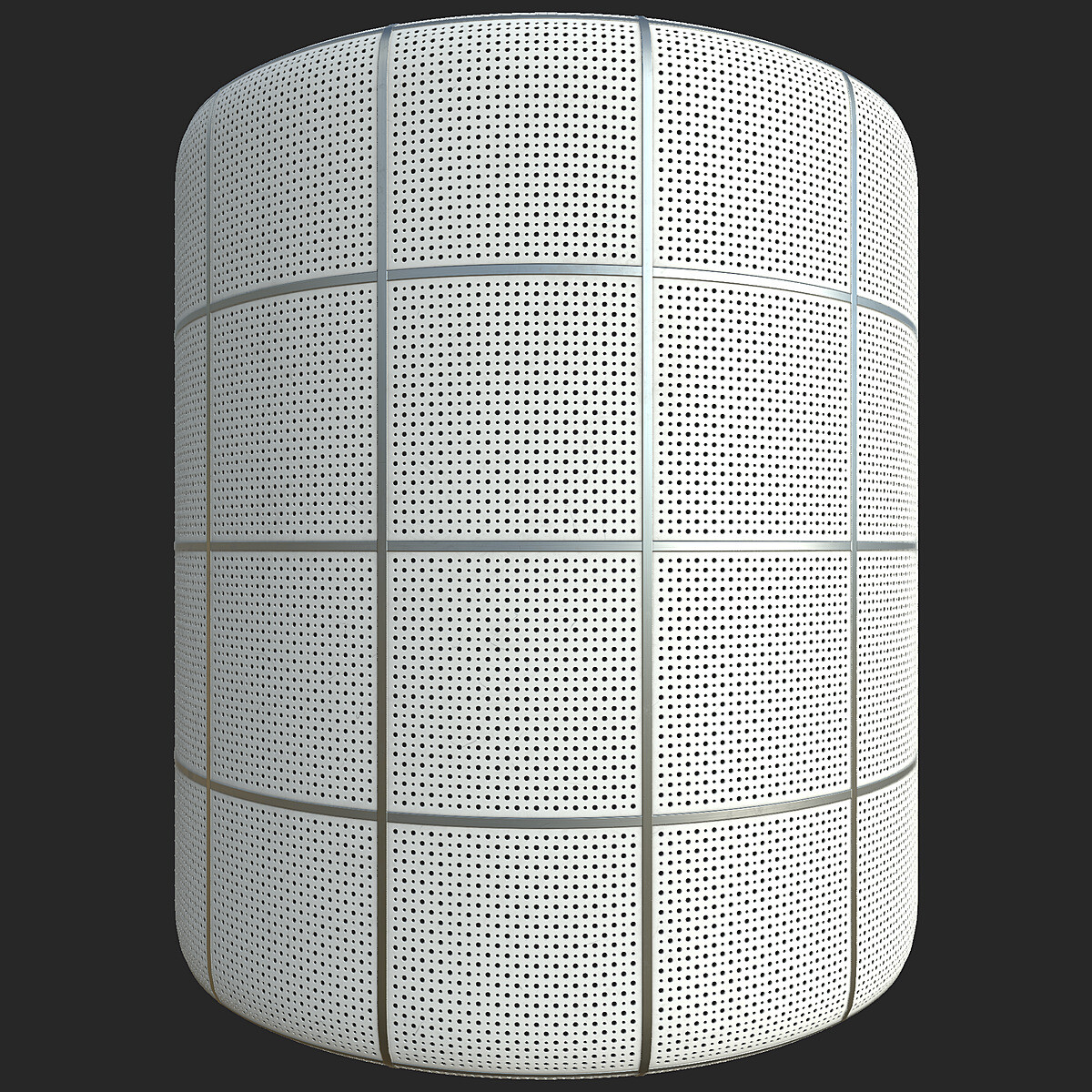 TextureCan - Perforated Ceiling Panels with Metal Strips (FREE PBR Texture)
