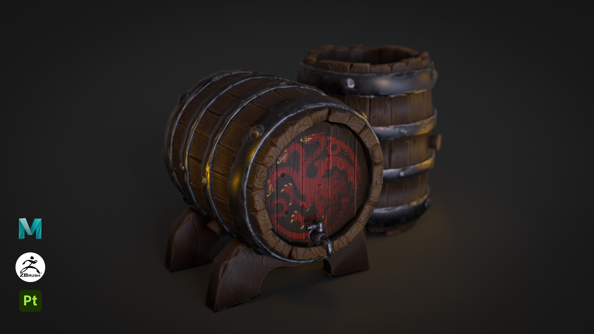 ArtStation - Stylized barrel