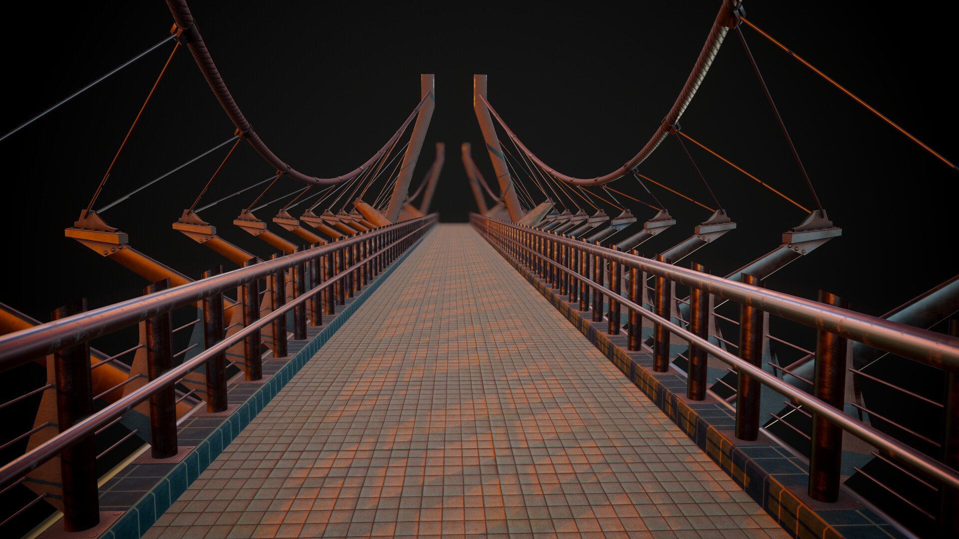ArtStation - Motion simulator, suspension bridge (2018)