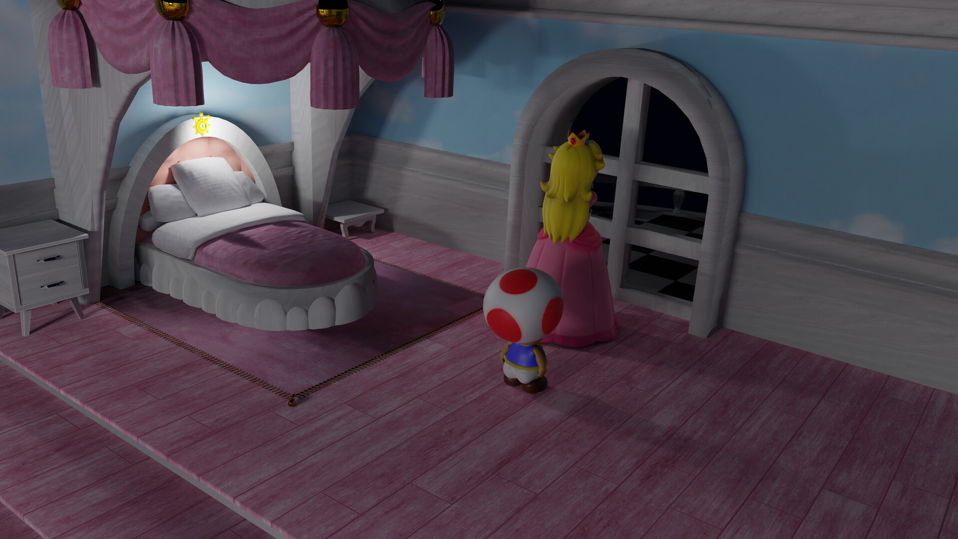 Malemort Model Maker - Princess Peach's Bedroom - 3D Map