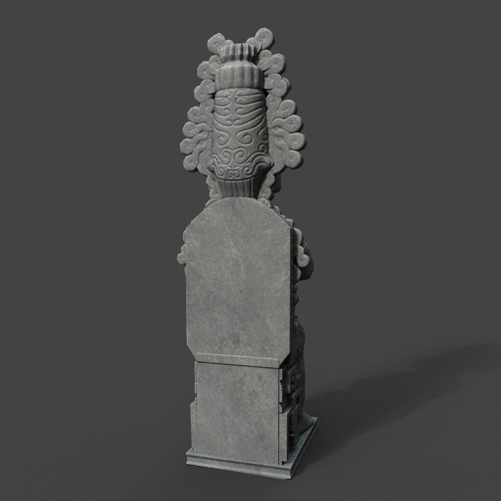 3D Models by 3D Landscape - Mayan Inca Aztec Statue 220822