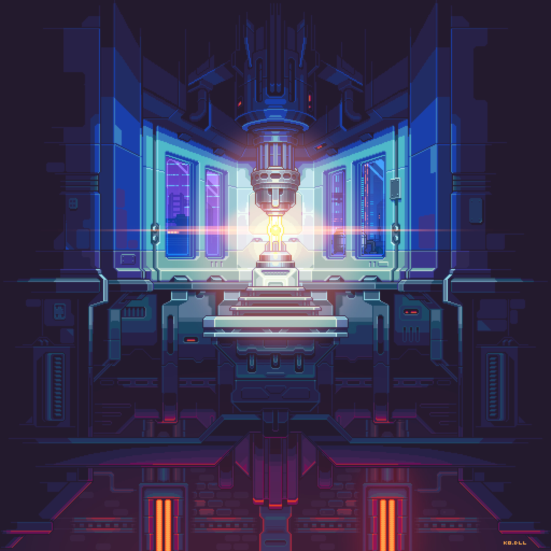 ArtStation - Shield Generator Room, Bzzzt Game, 512x512px