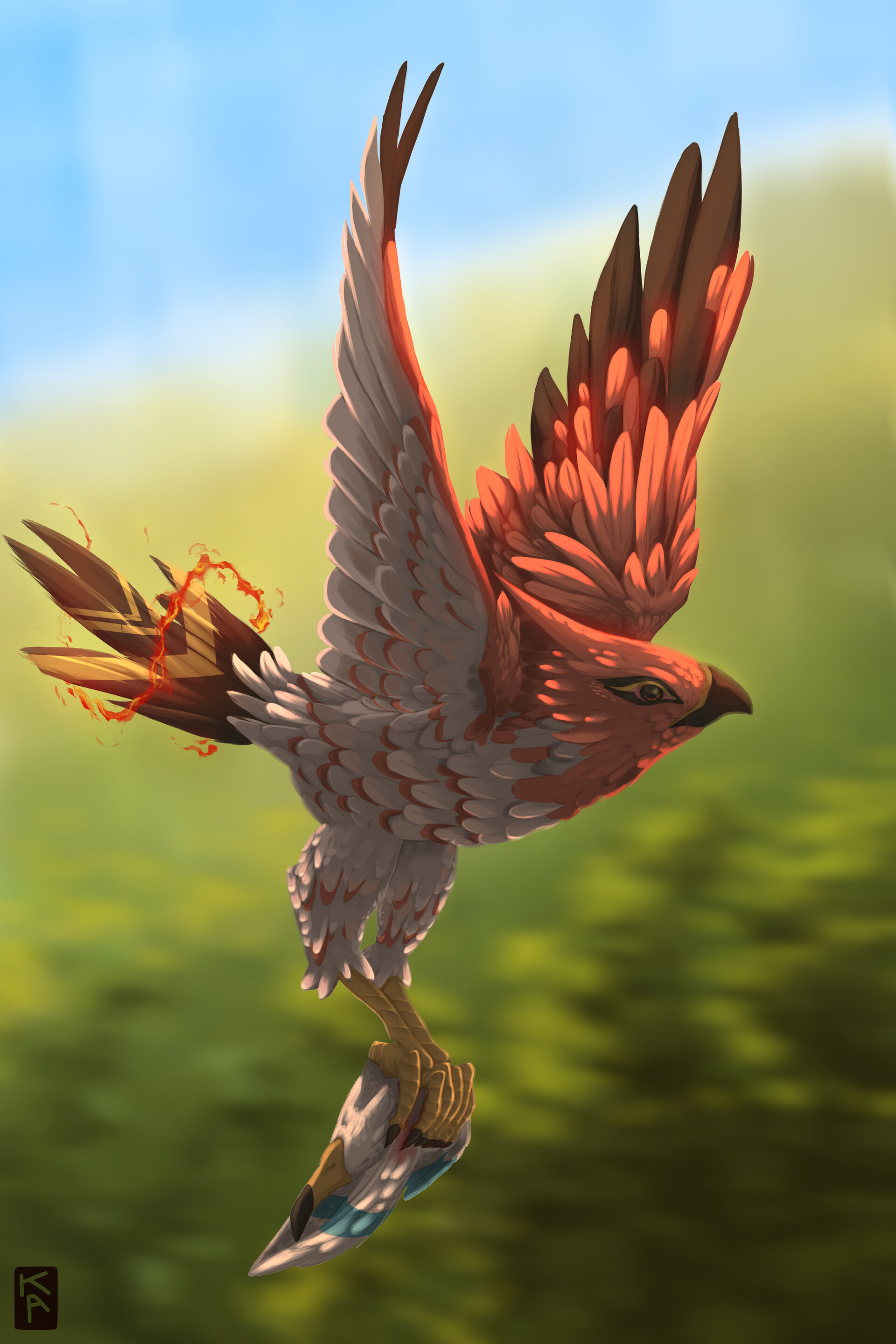ArtStation - Talonflamme after Brave Bird