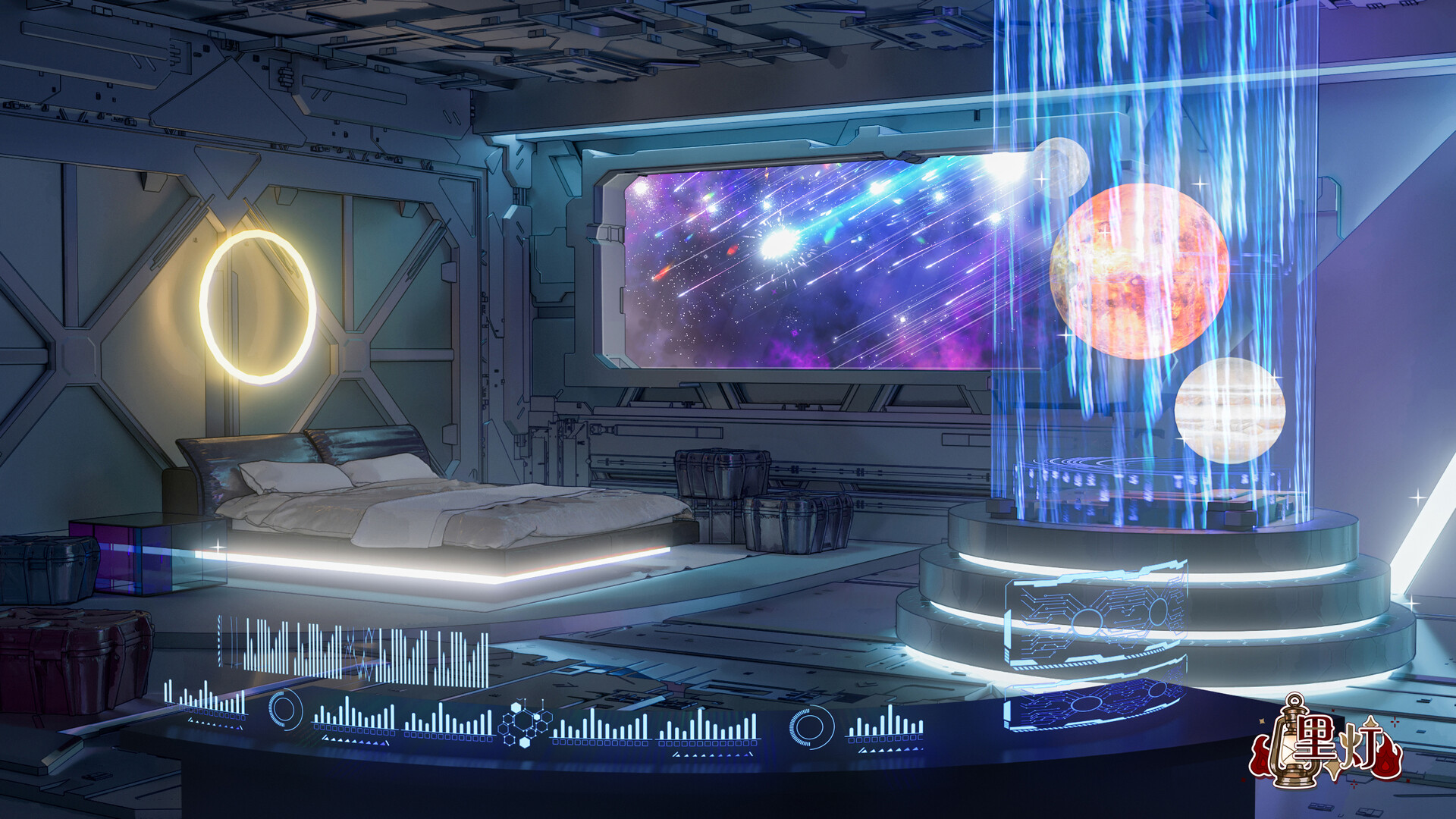 ArtStation - Light pollution sci-fi room