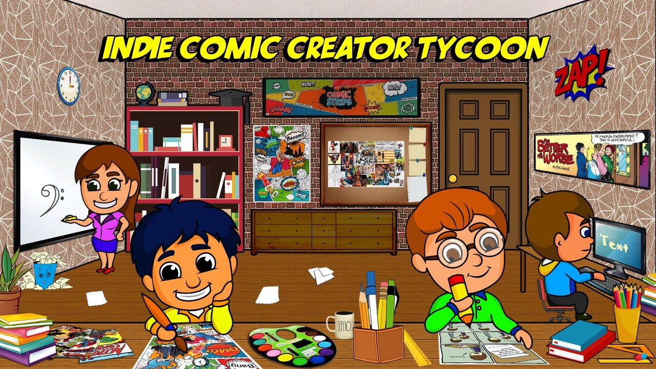 ArtStation - Indie comic tycoon for Dire Boar games