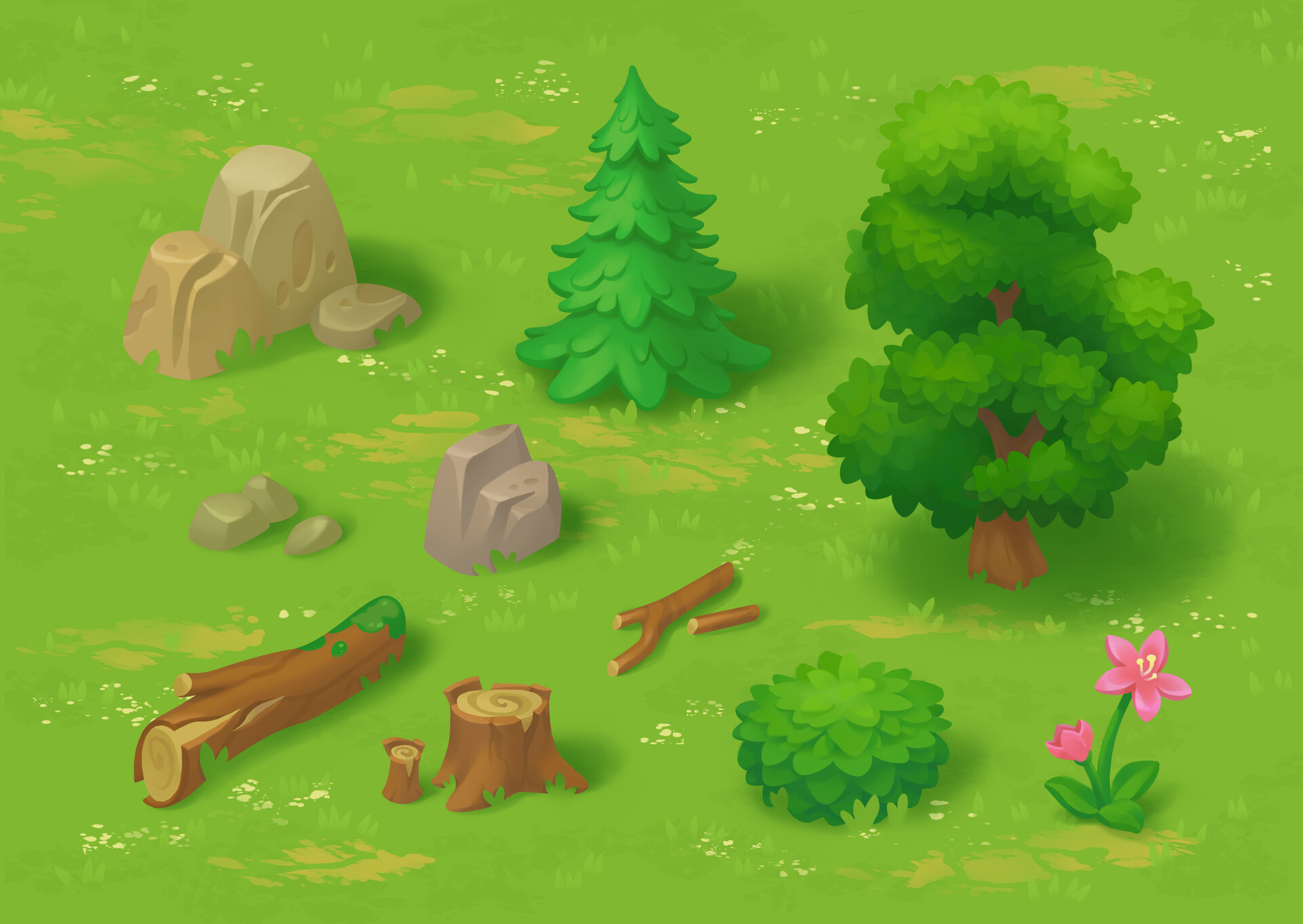 ArtStation - casual game props set