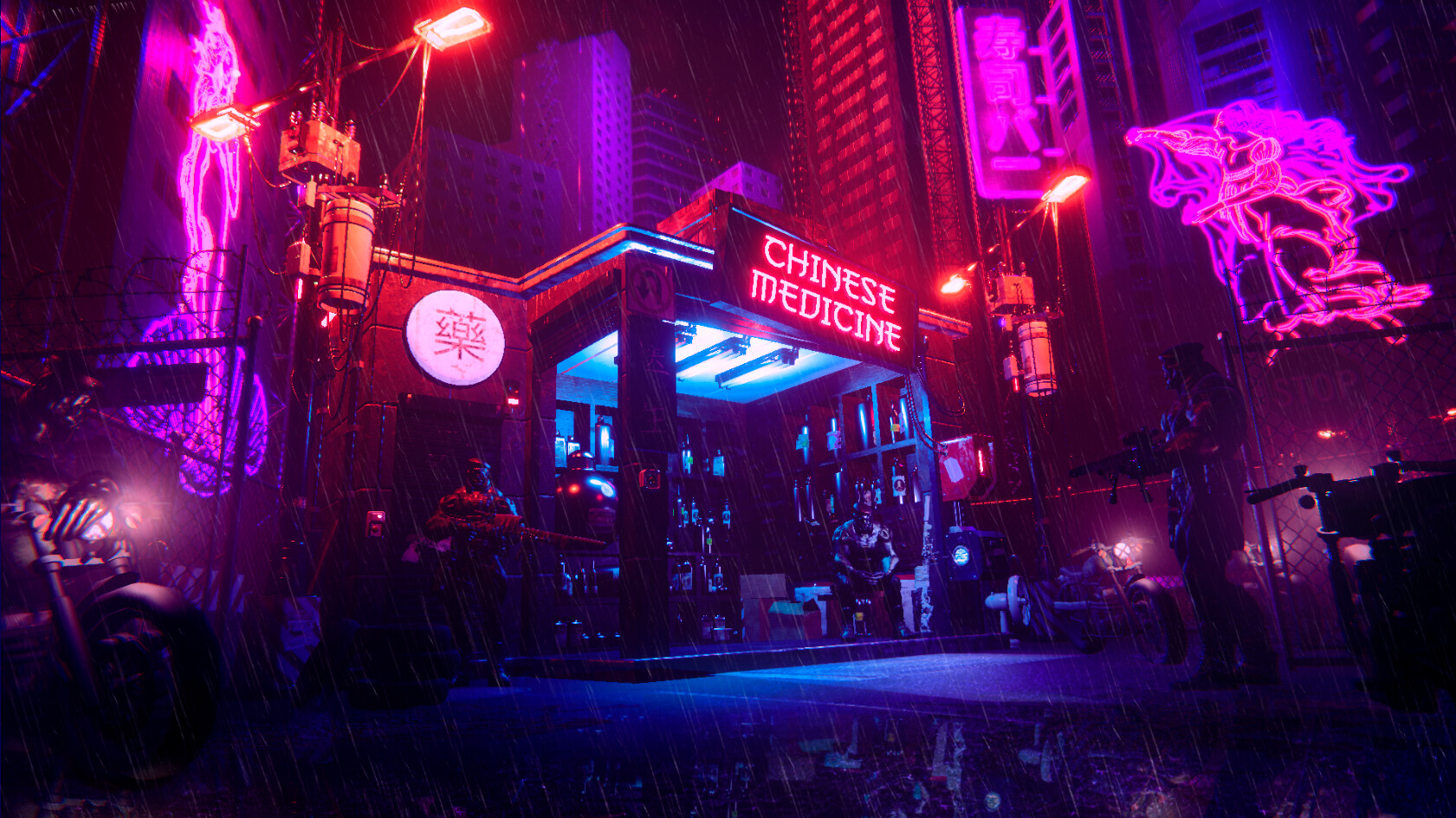 ArtStation - Cyberpunk environment and lighting practice