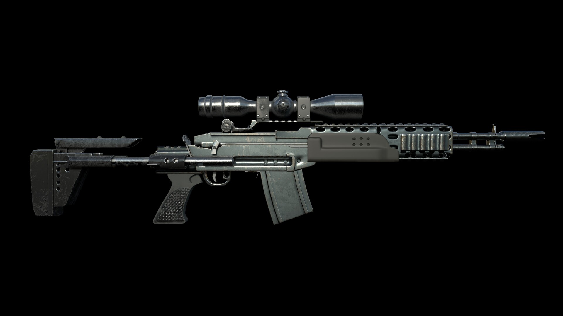 ArtStation - MK-14 DMR Sniper Riffle