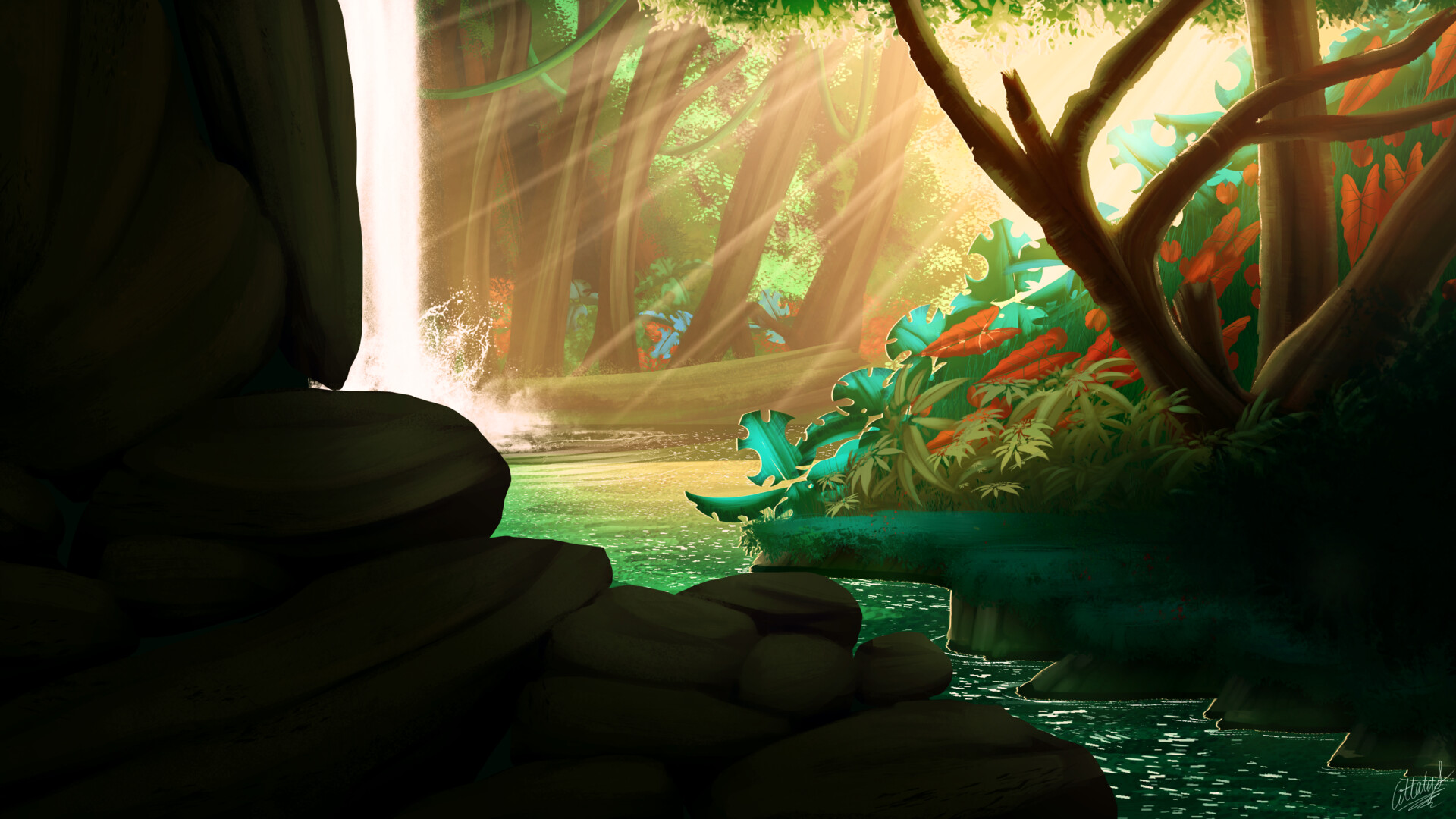 ArtStation - Jungle landscape practice