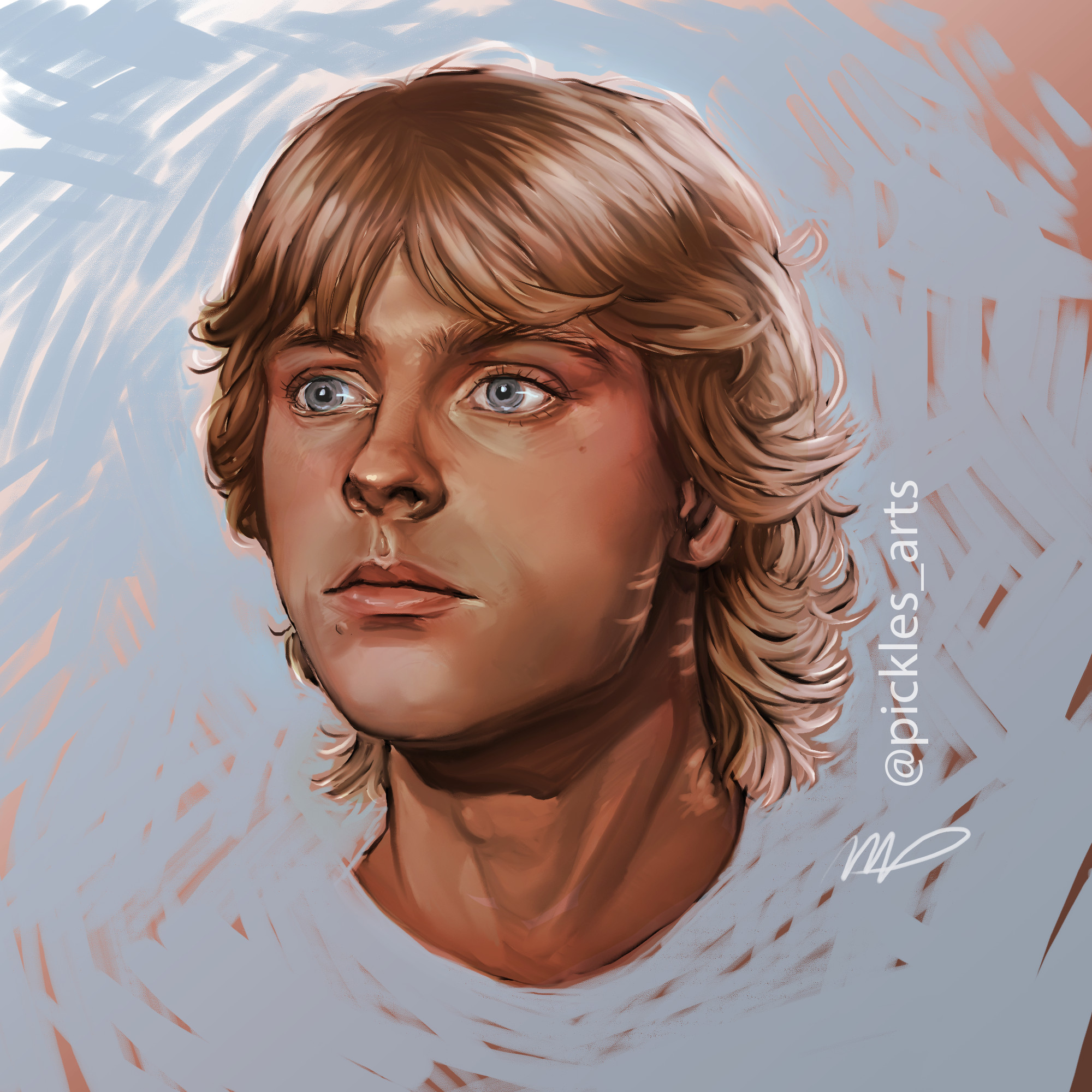 Luke Skywalker Face Drawing