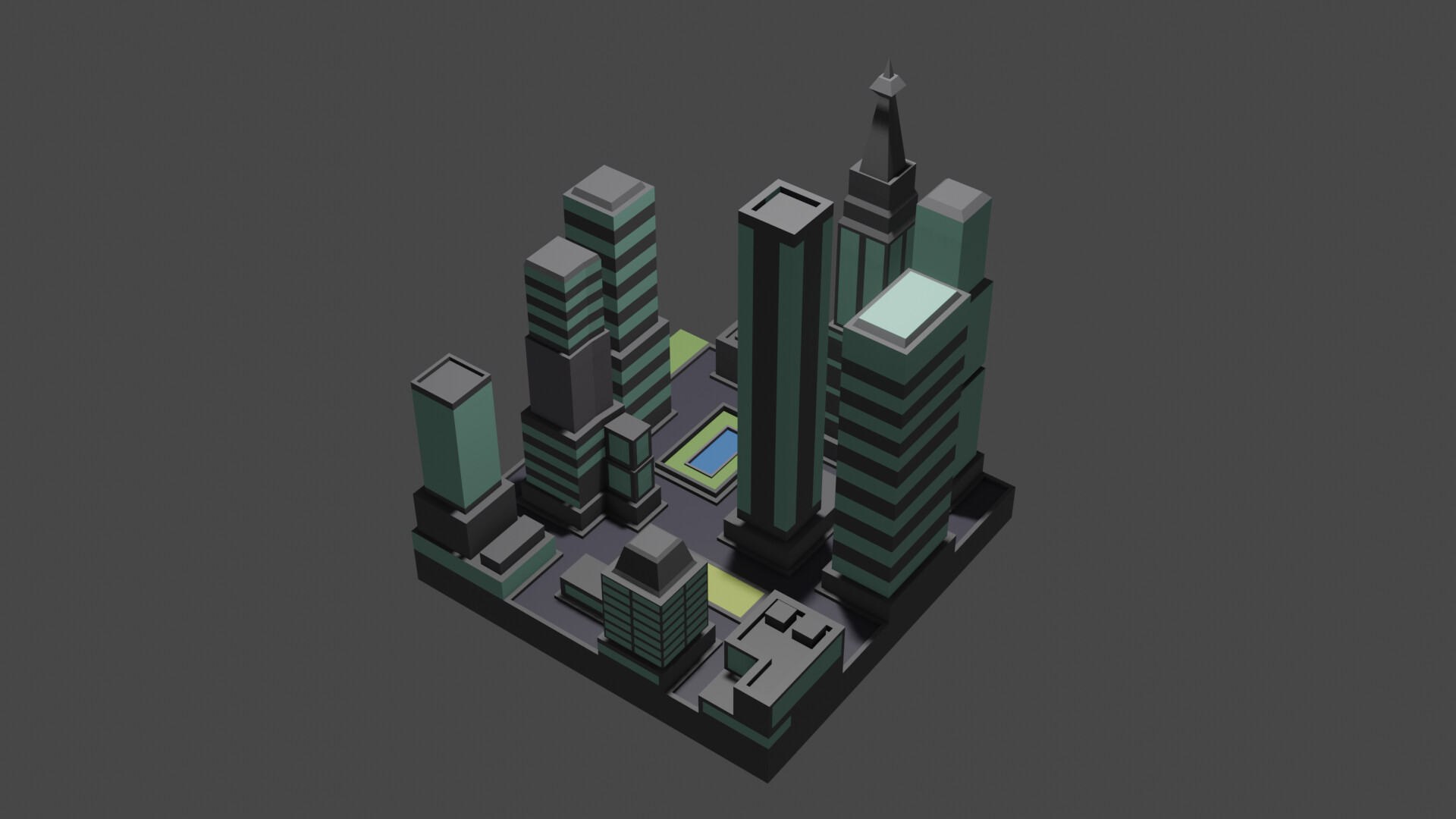 ArtStation - mini city mini block