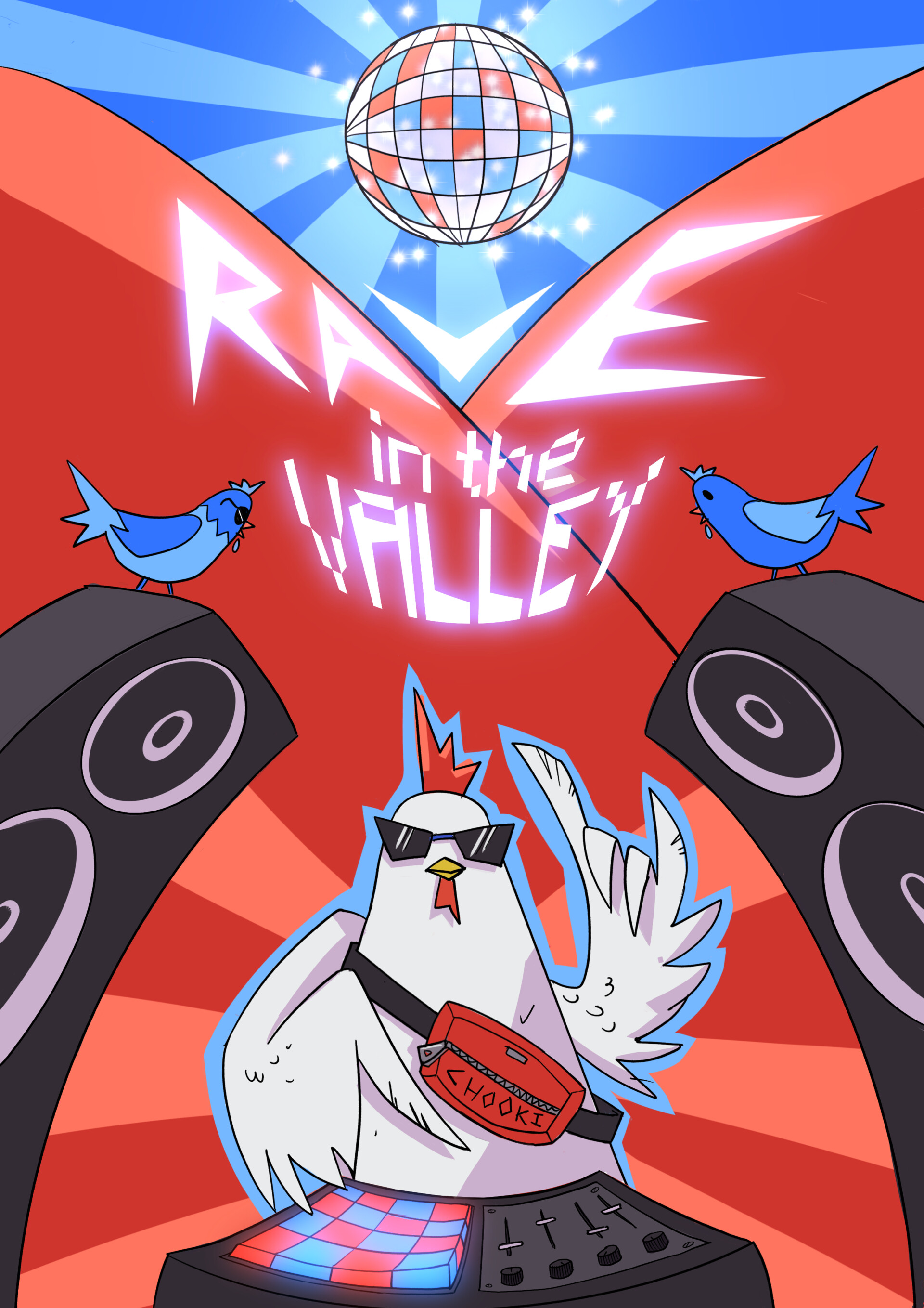 ArtStation - Techno Chicken key art/promo art/concepts