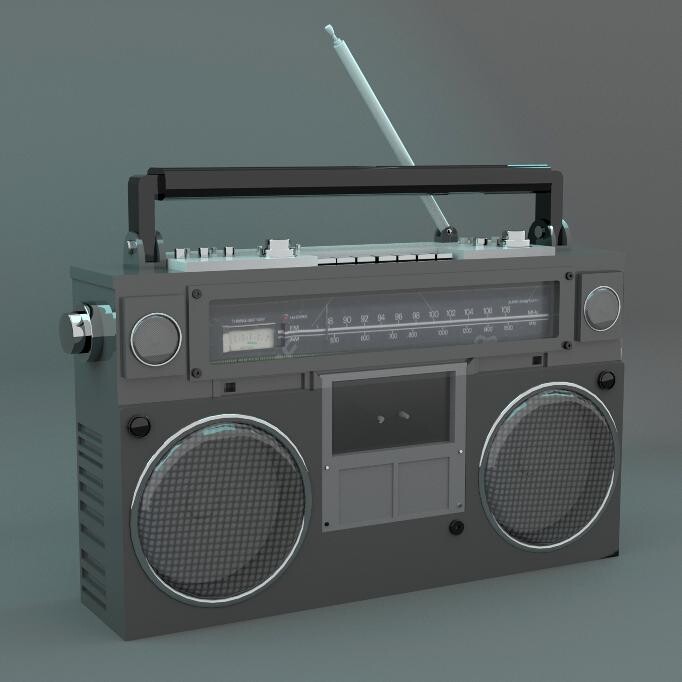 ArtStation - Boom Box radio