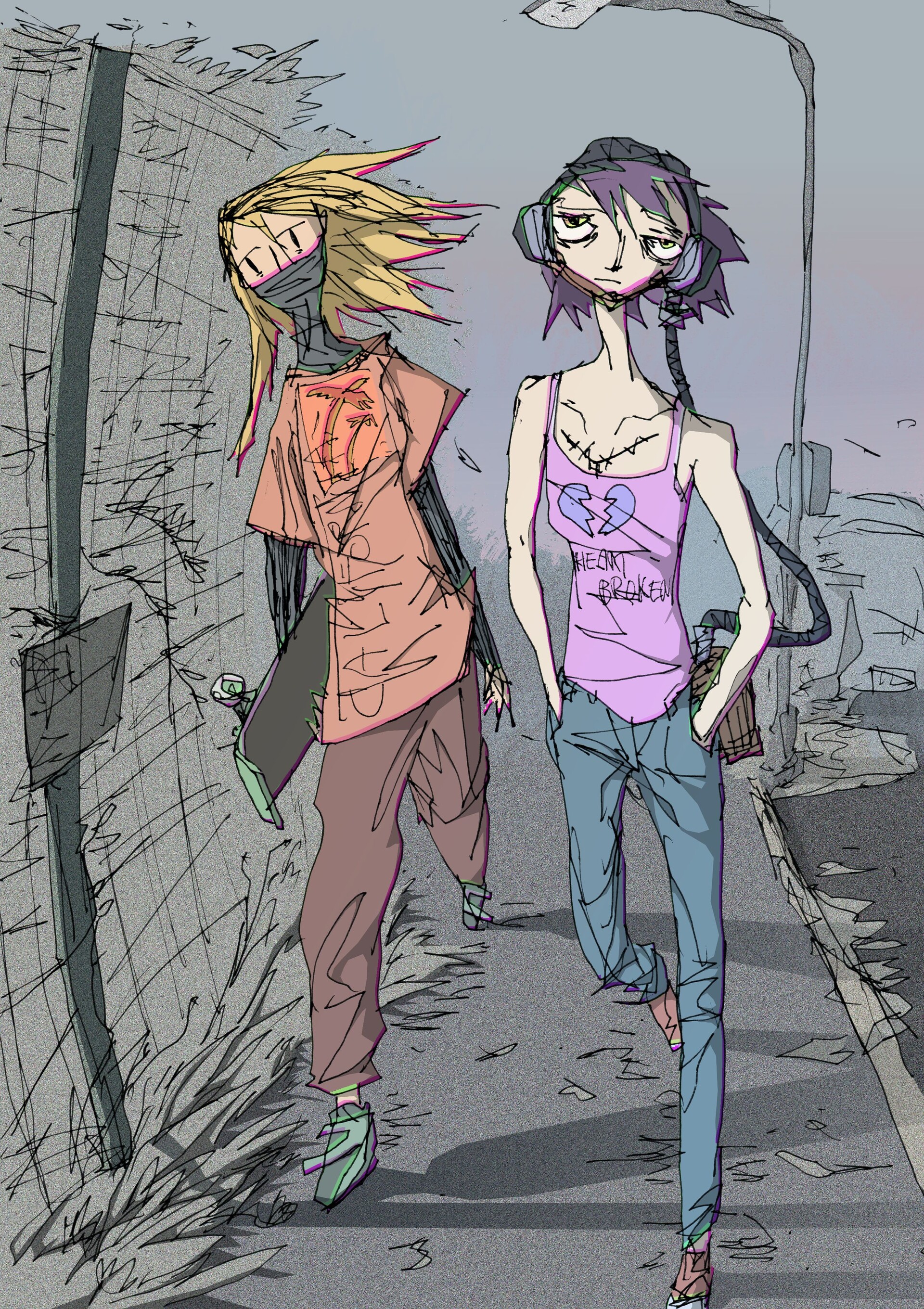 ArtStation - Deadbeat girl and jaws