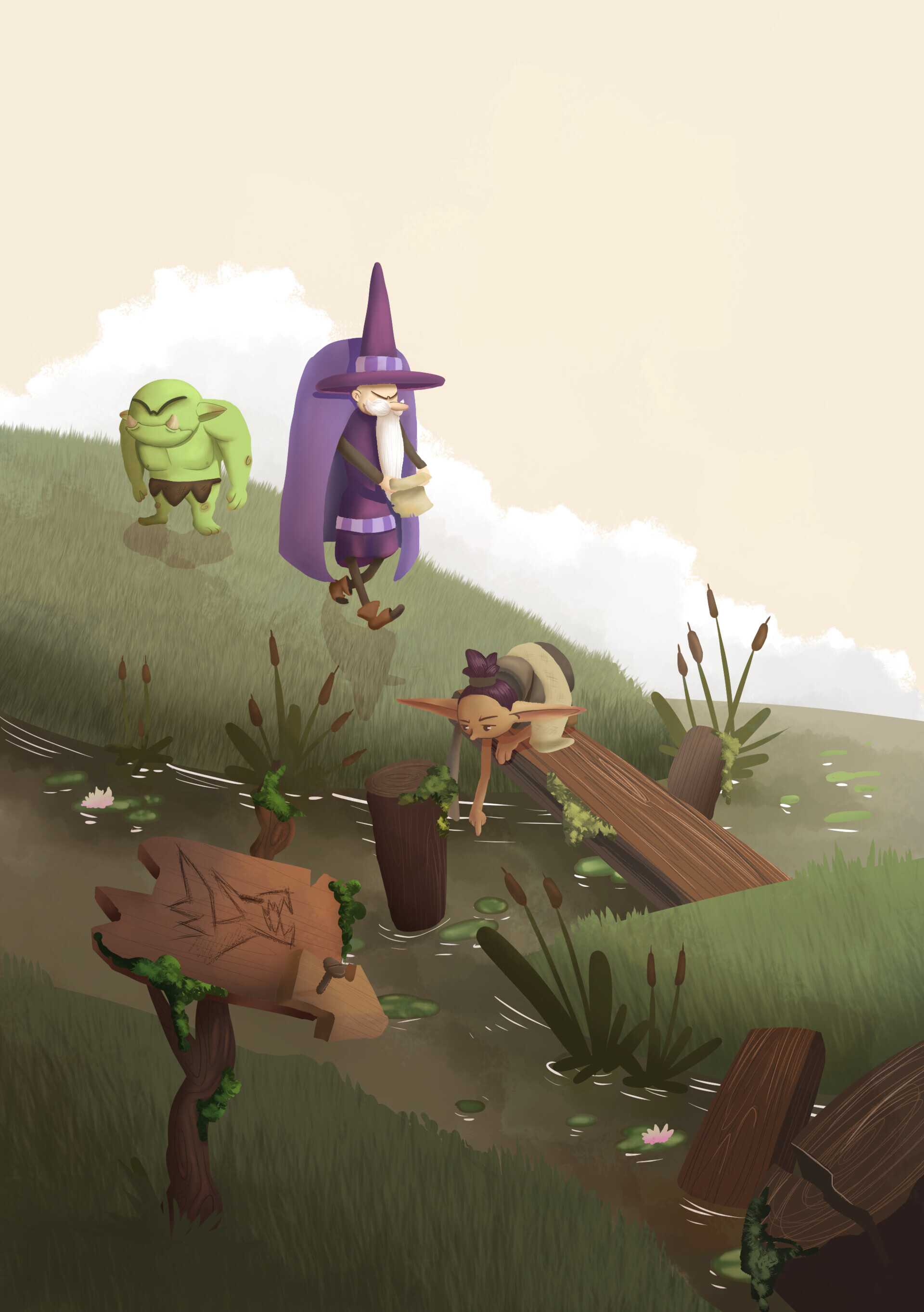 ArtStation - Illustrations TFA "Le trésor du marrais"