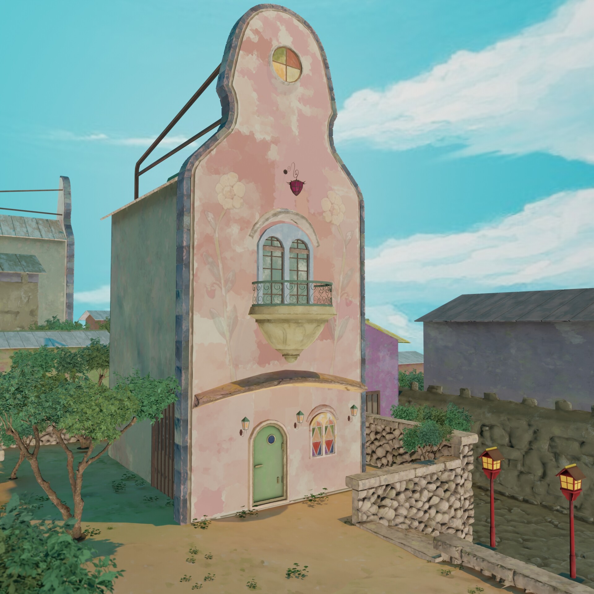 ArtStation - pink house