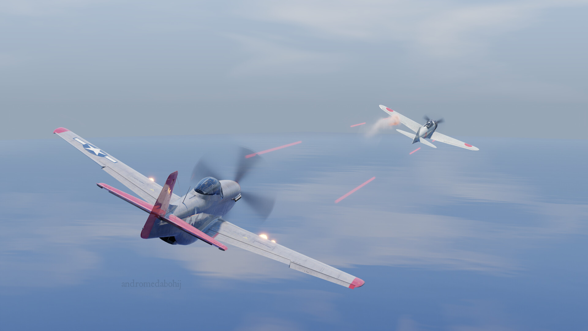 ArtStation - mustang vs zero