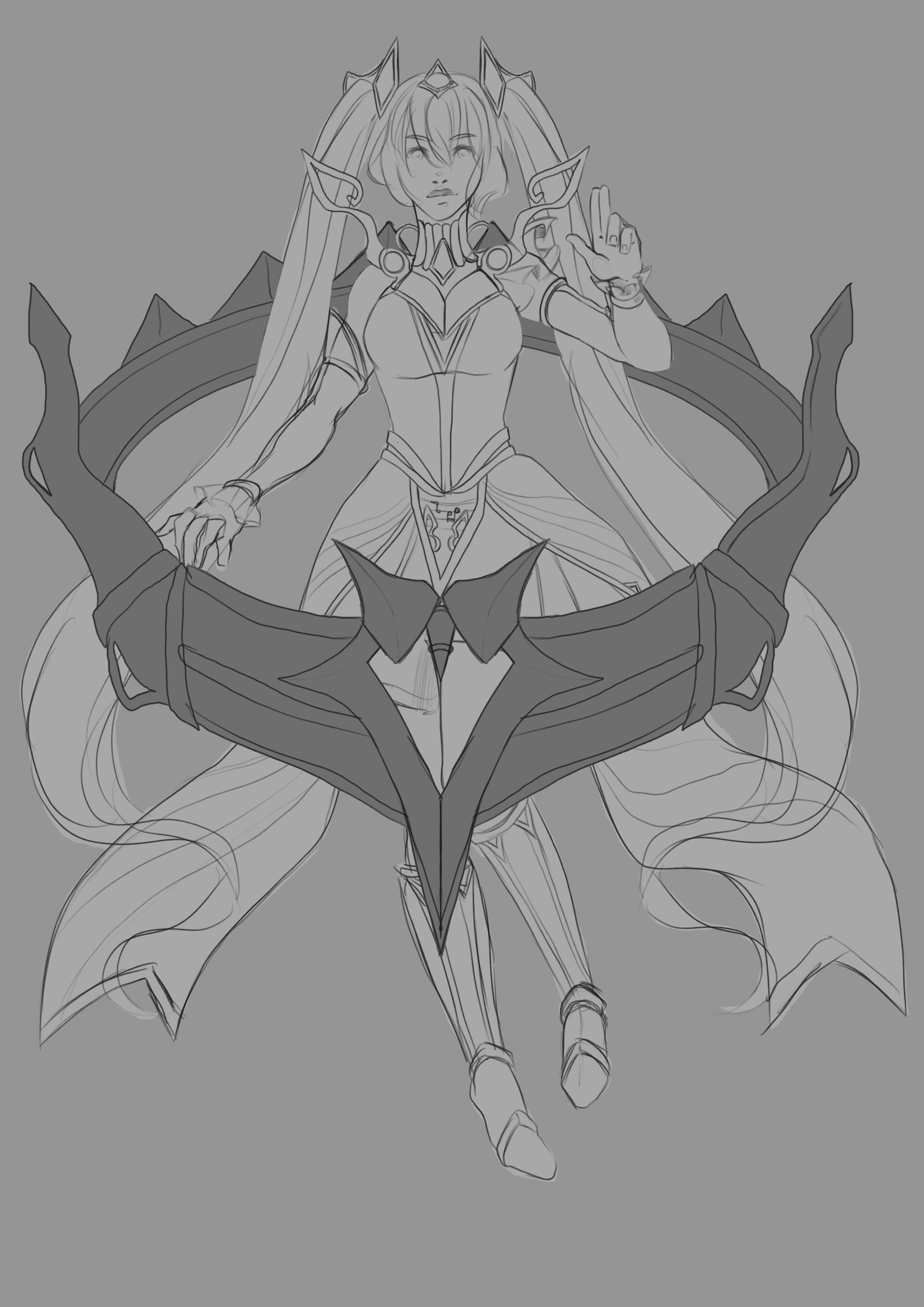 ArtStation - Elementalist Sona skin concept