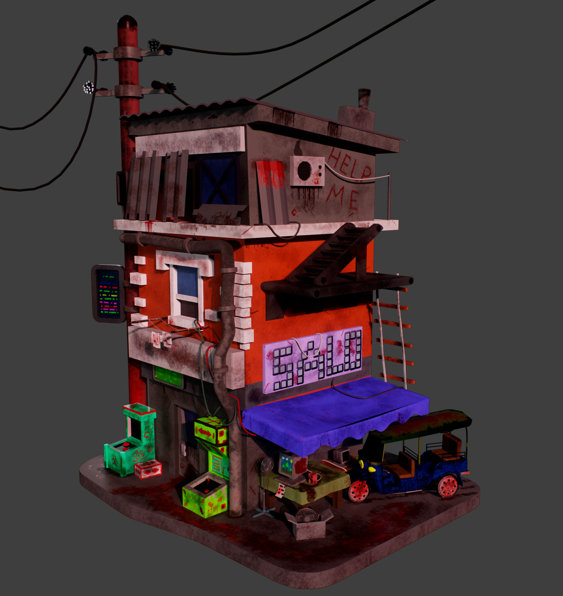 ArtStation - Post Zombie Apocalyptic Building