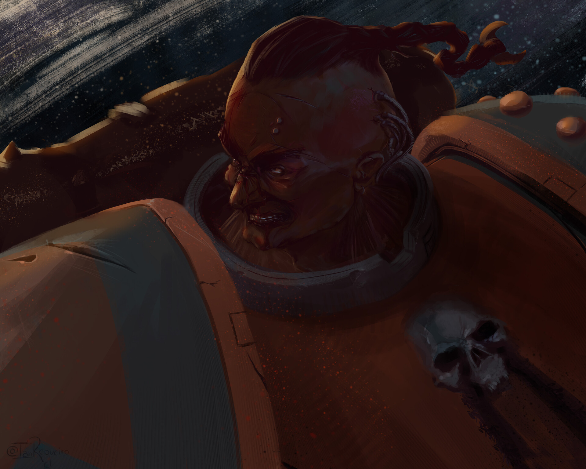 ArtStation - Ectalion from the Bleeding Skulls, space marine chapter