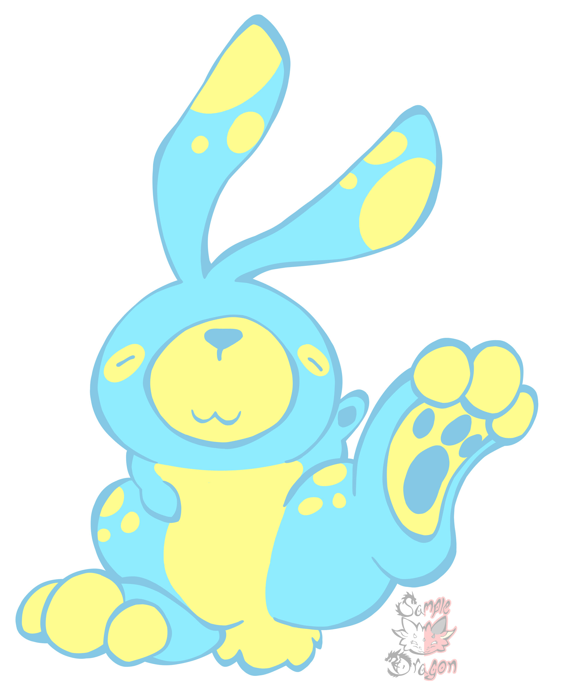 ArtStation - Dancing Rabbit Coloring Page Free2Use