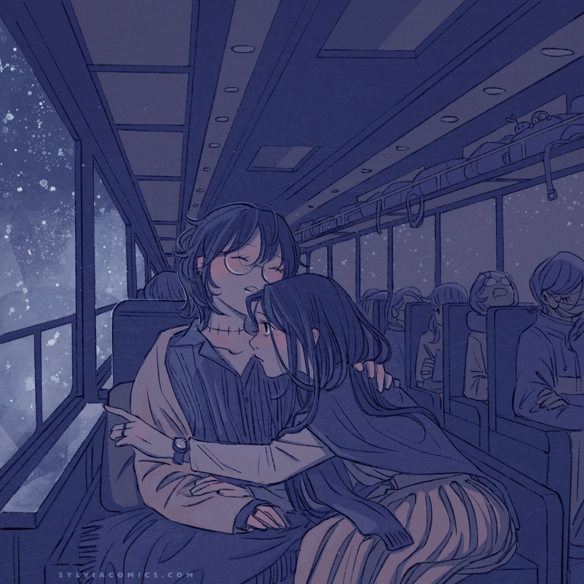 ArtStation - 20220619 Night Bus