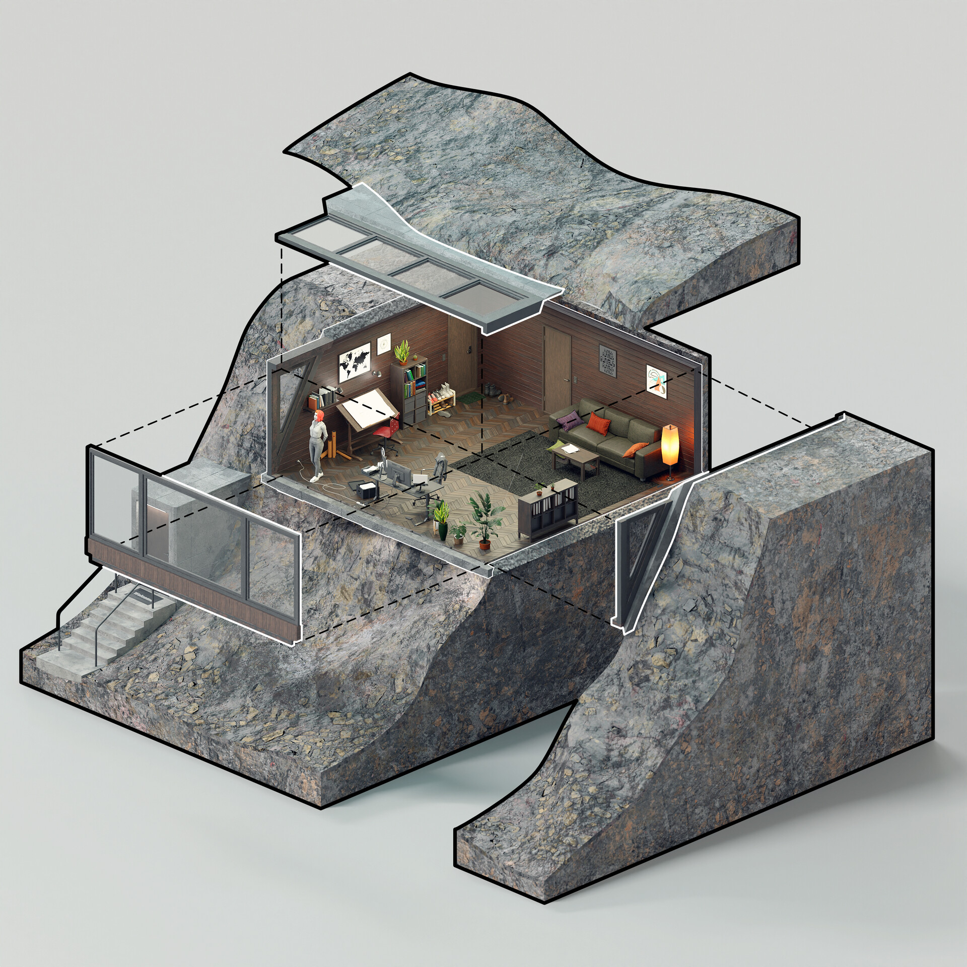 ArtStation - Place to Work - Iso 3D Art