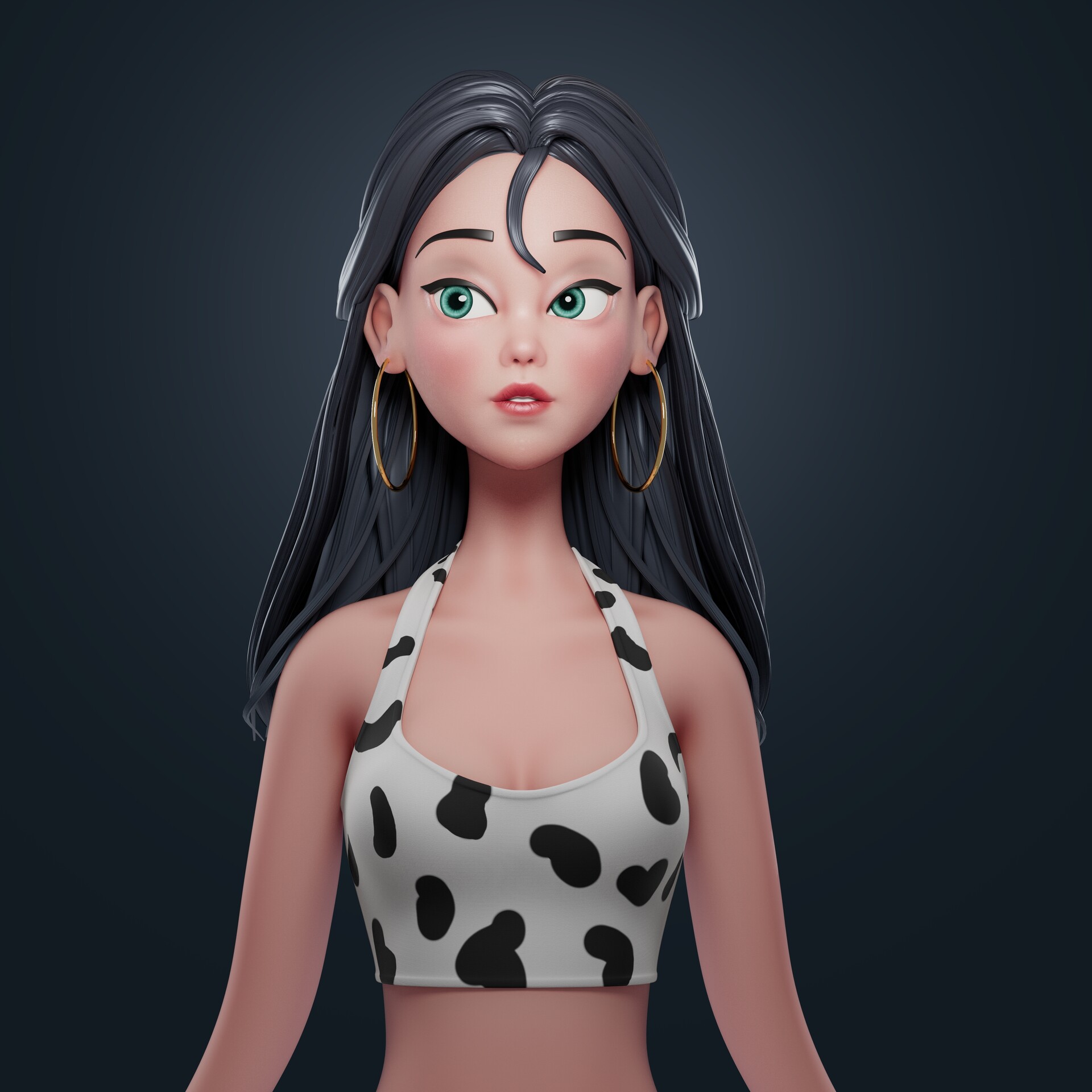 ArtStation - cartoon beauty girl