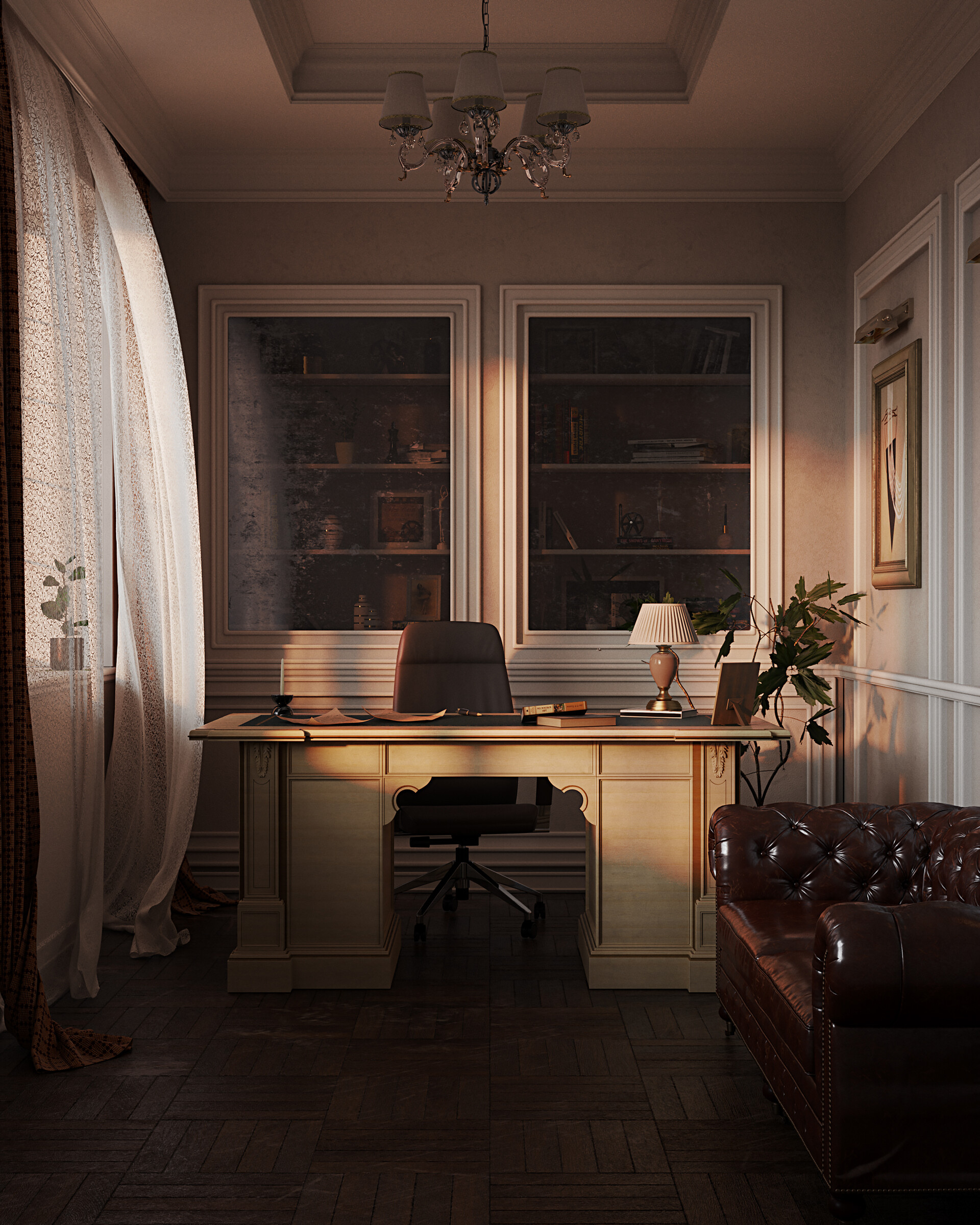 ArtStation - Interior visualization of the house office