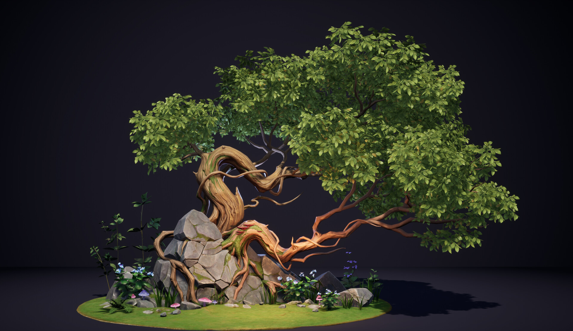 ArtStation - 3D ACTOR TREE STONE Biome