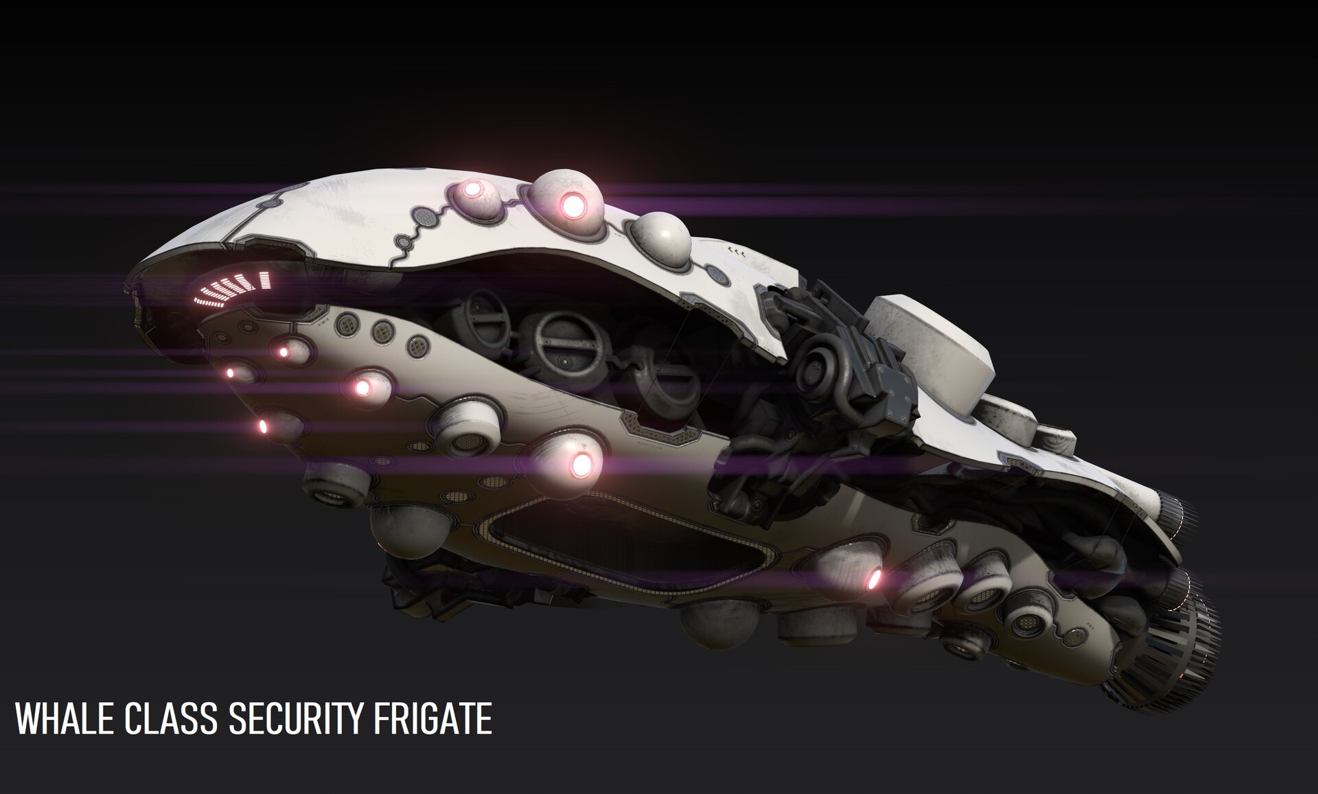 ArtStation - Sci-Fi Ship - Whale Class Security Frigate