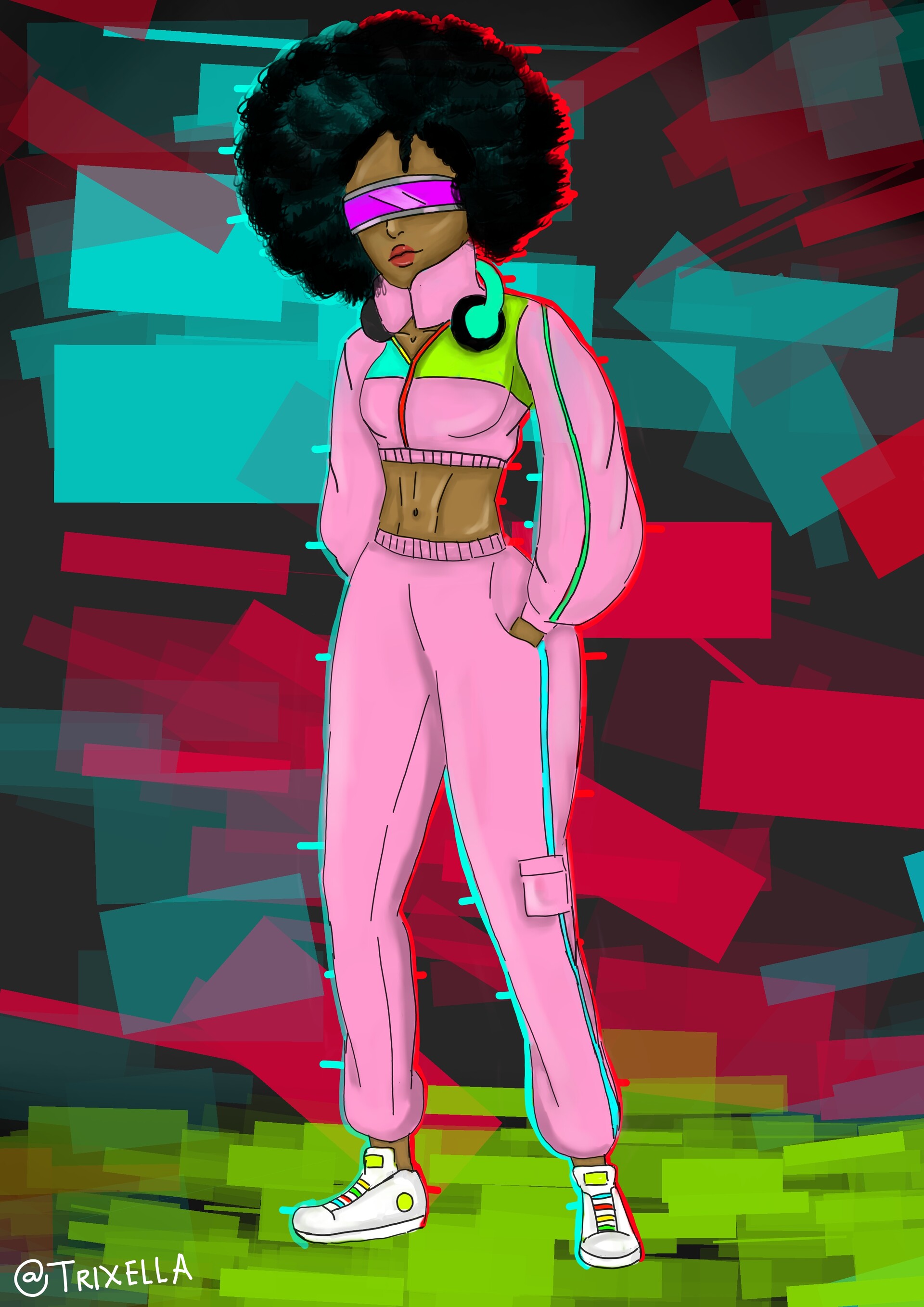 ArtStation - Glitch Tech Wear By: Trixella