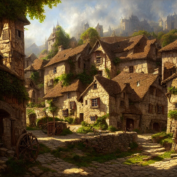 ArtStation - Medieval village