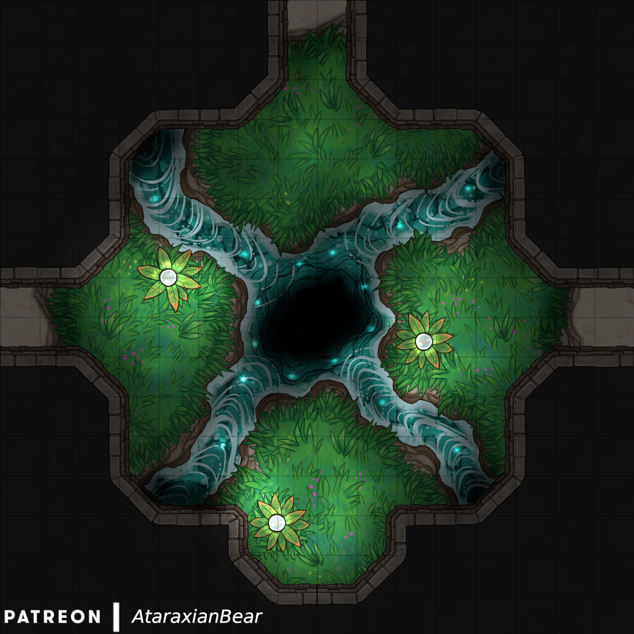 ArtStation - Flowing water, tall grass and a deep pond