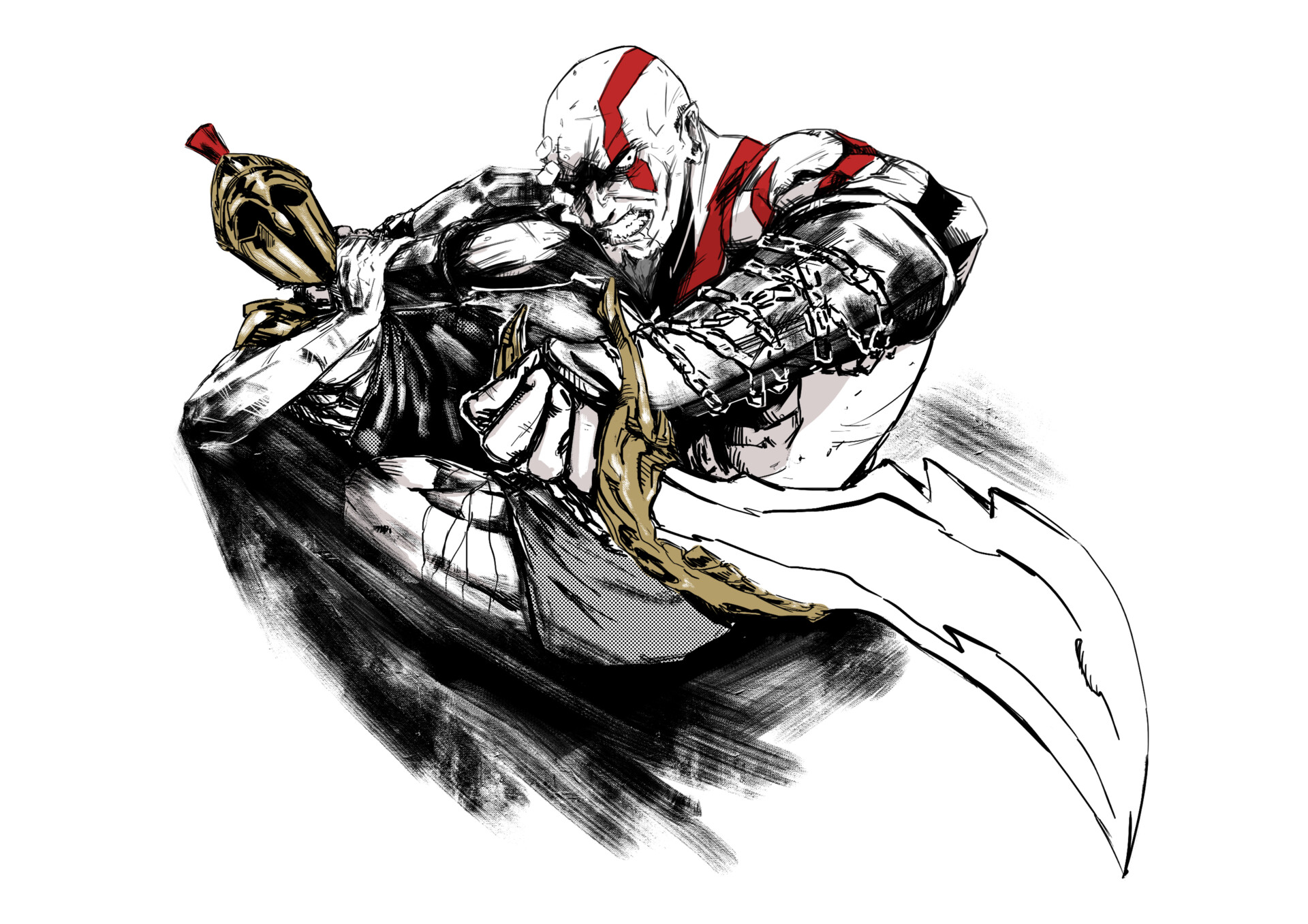 ArtStation - Kratos_sketch