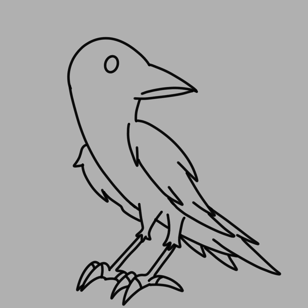 how to draw a ravenclaw raven