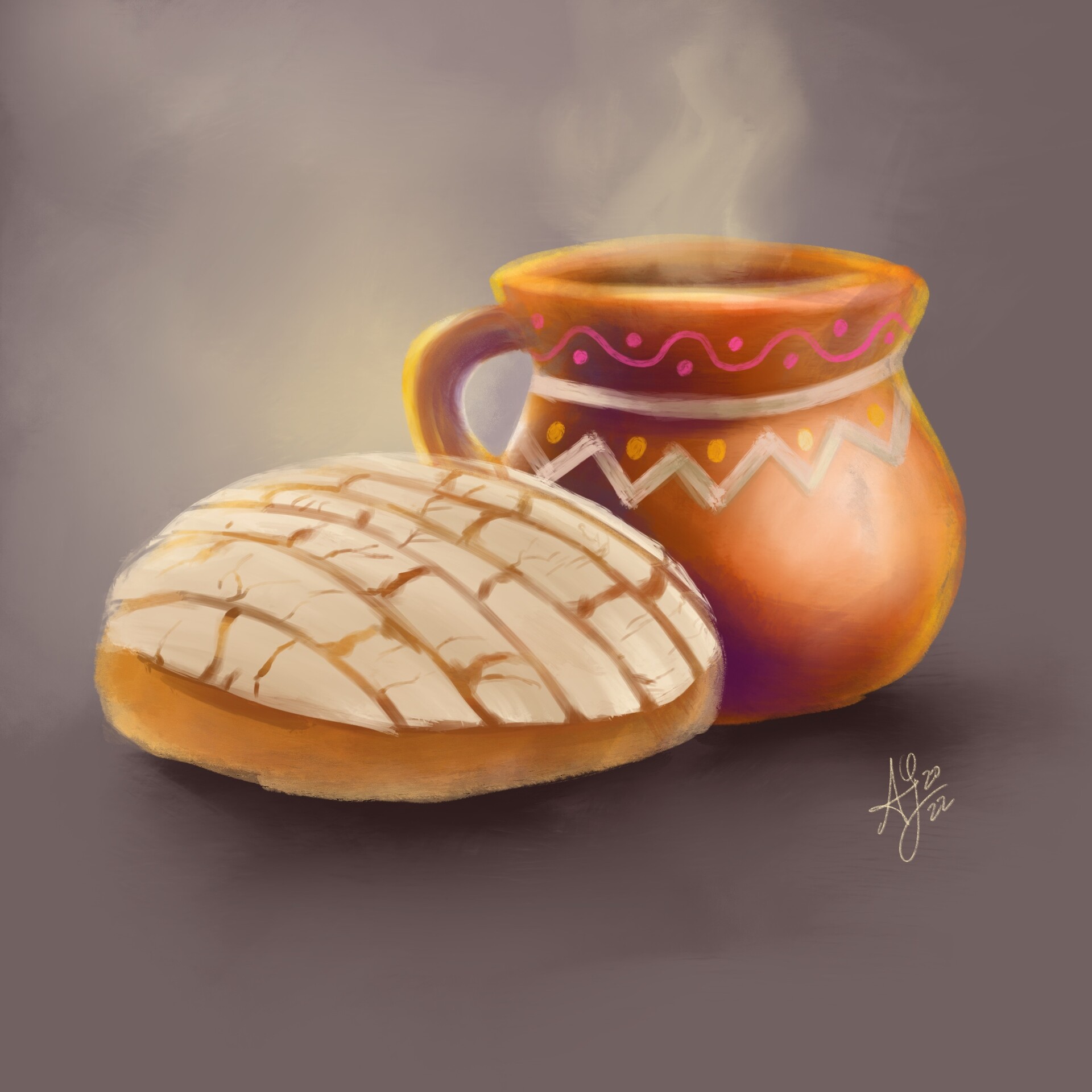 ArtStation - Concha con café