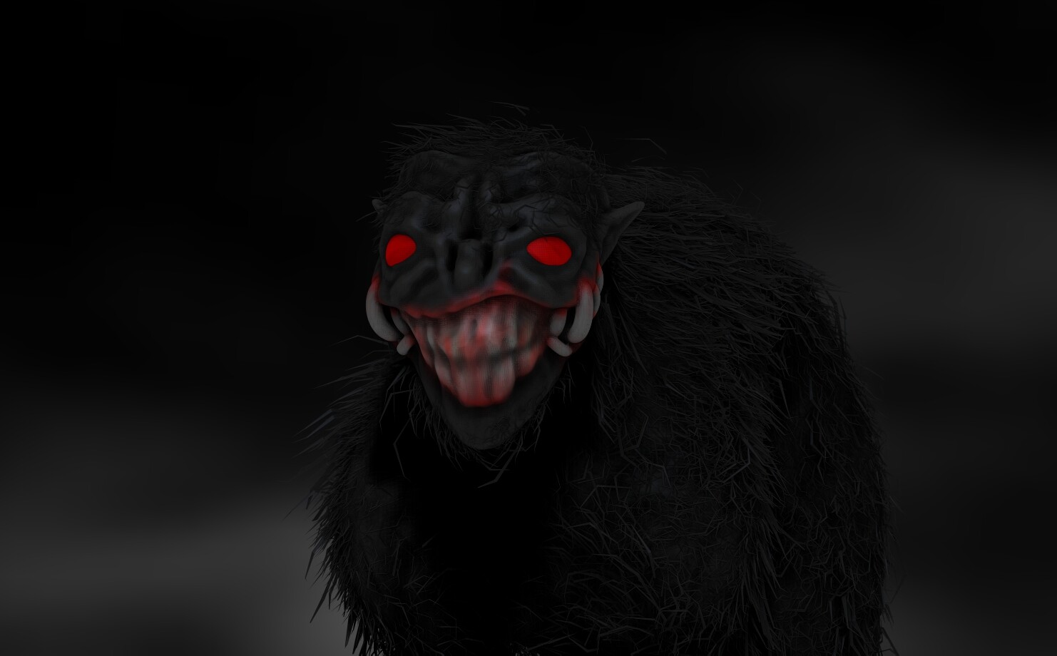 ArtStation - Hairy Horror Creature